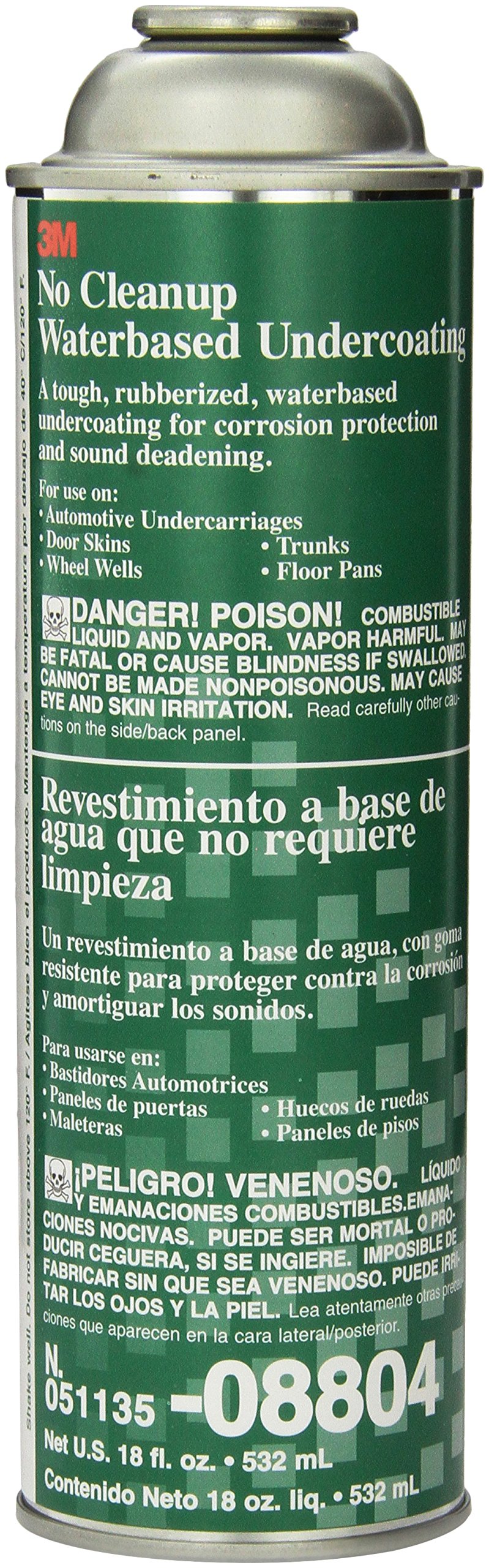 Amazon.com: 3M No Cleanup Waterbased Undercoating, 08804, 18 fl oz ...