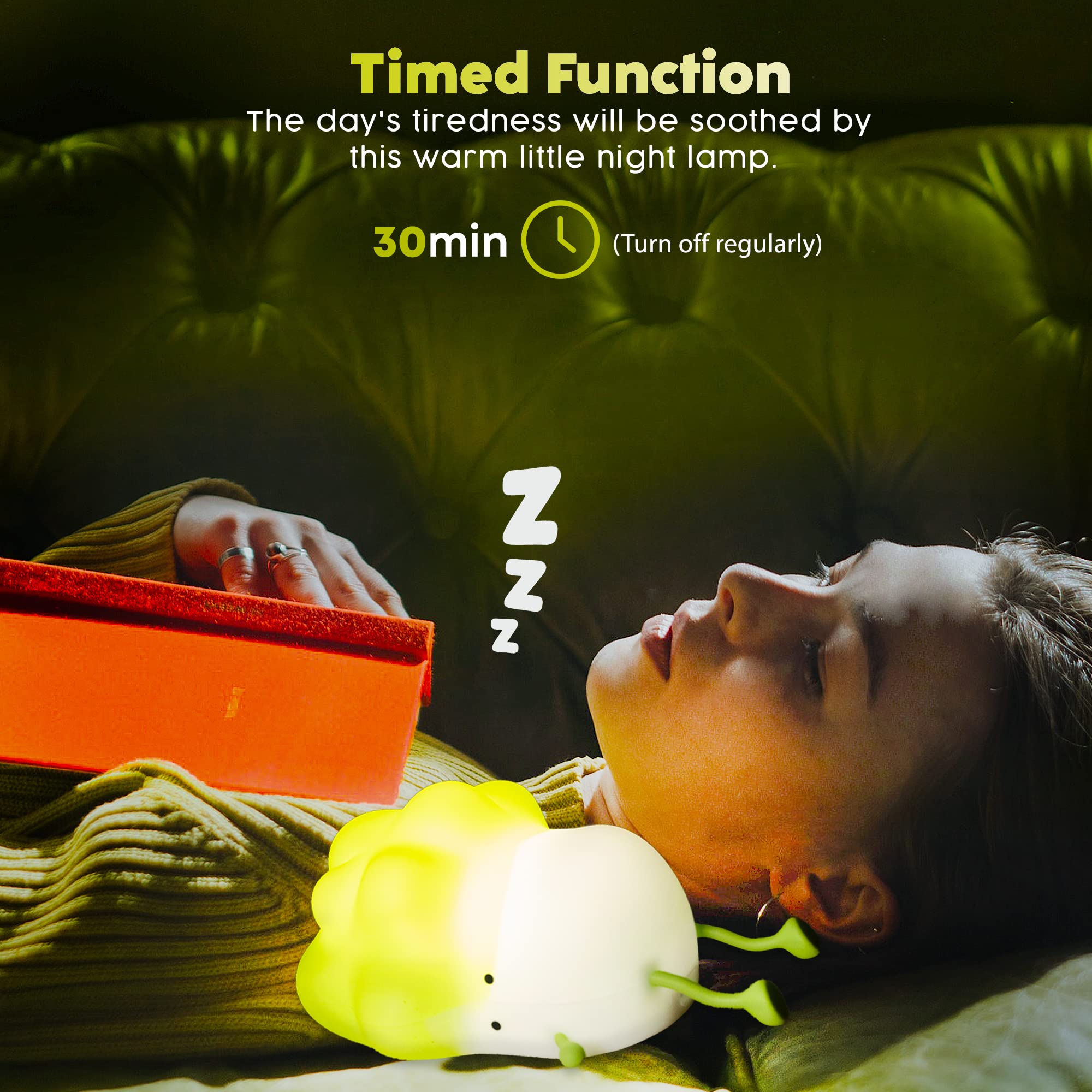 Lumoonosity Cabbage Night Light - Cabbage Light for Bedroom Decor ...