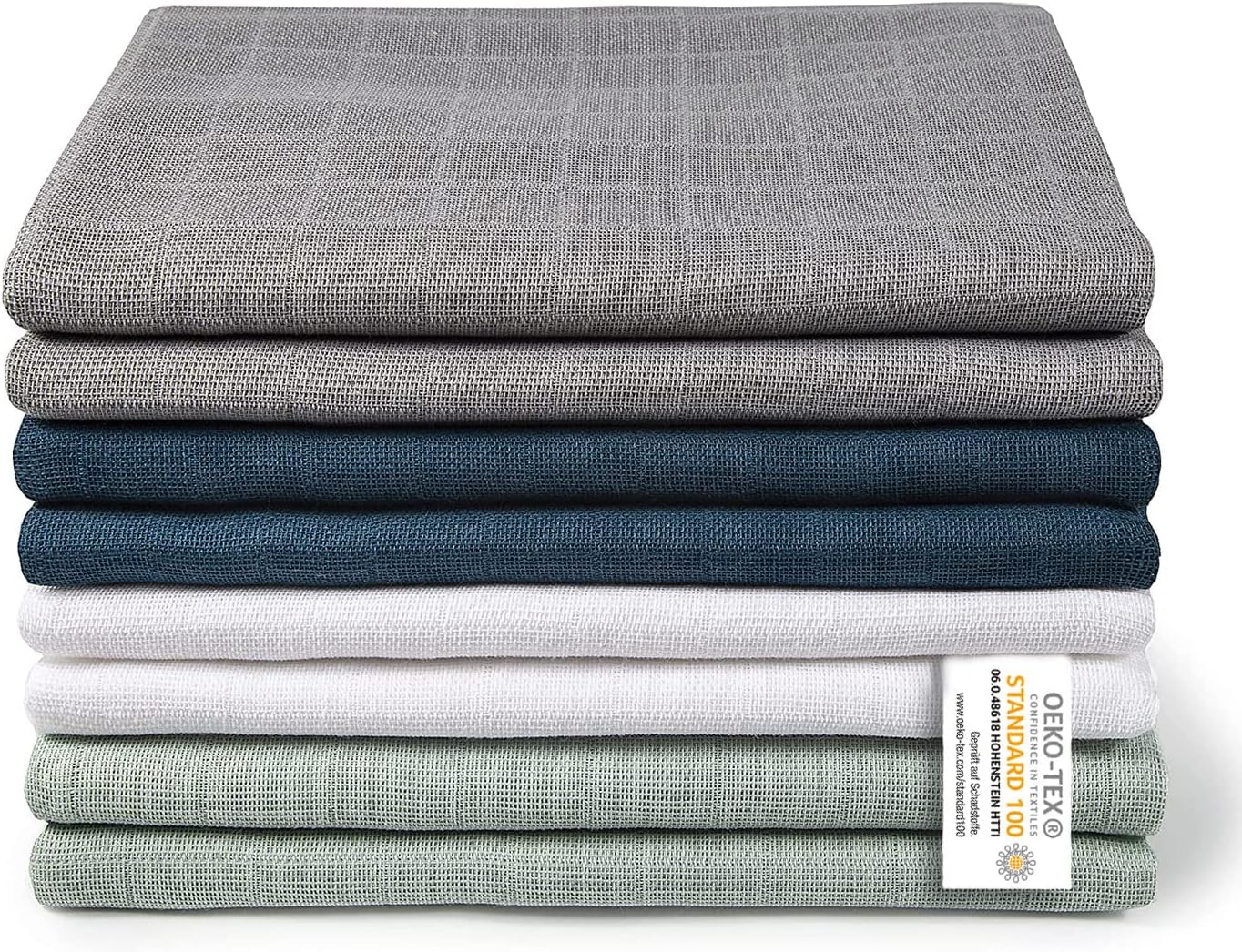 Makian 8 Stück Baby Mullwindeln 80x80 cm Set - Spucktücher / Mulltücher ...