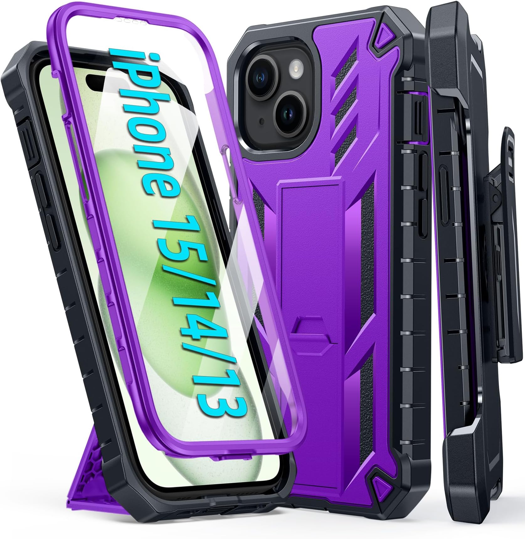 Amazon.com: DEERLAMN Case for iPhone 15 with Slide Camera Cover ...