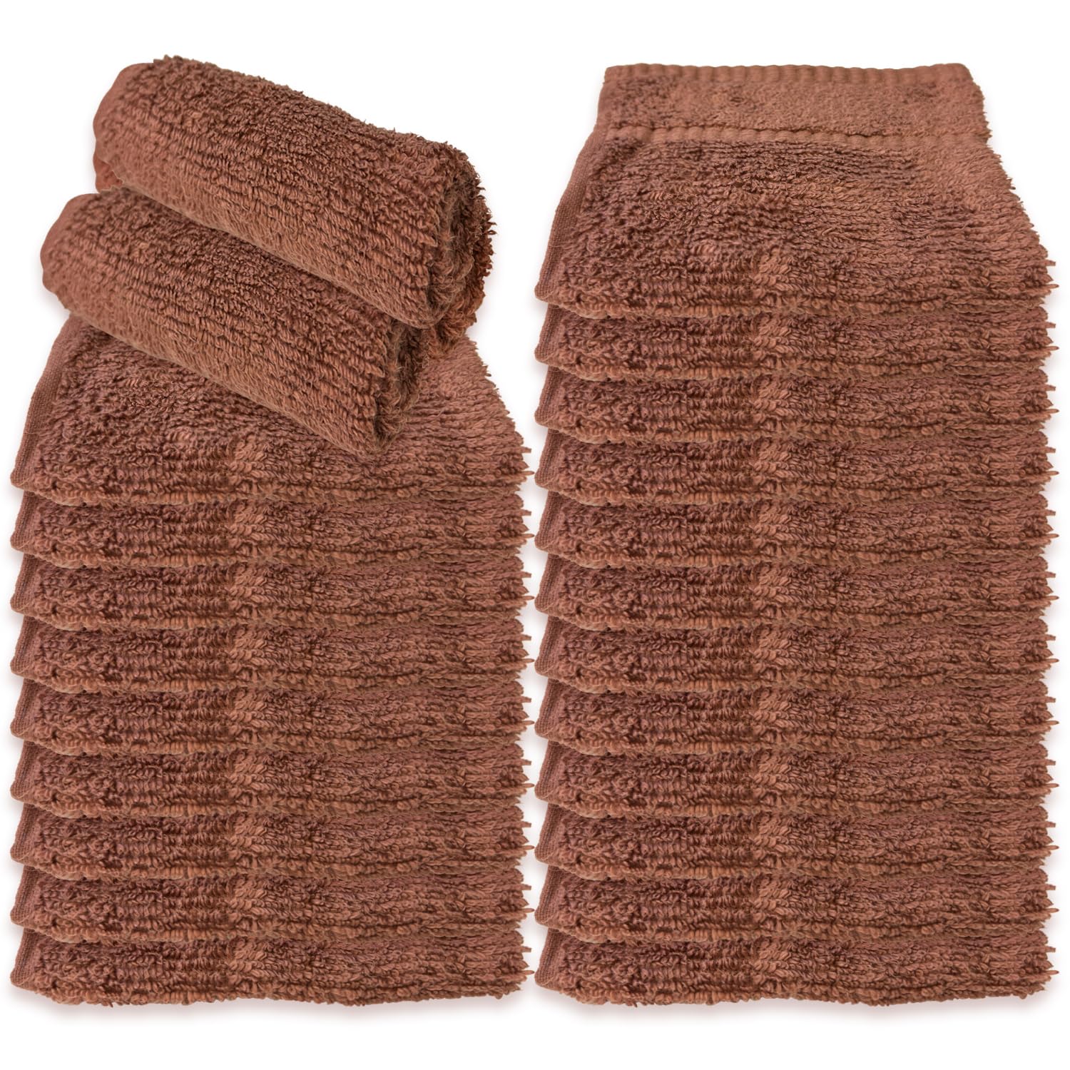 Amazon.com: Homewear Zero Twist Wash Cloth Set, 12 x 12 Inch - 100% ...