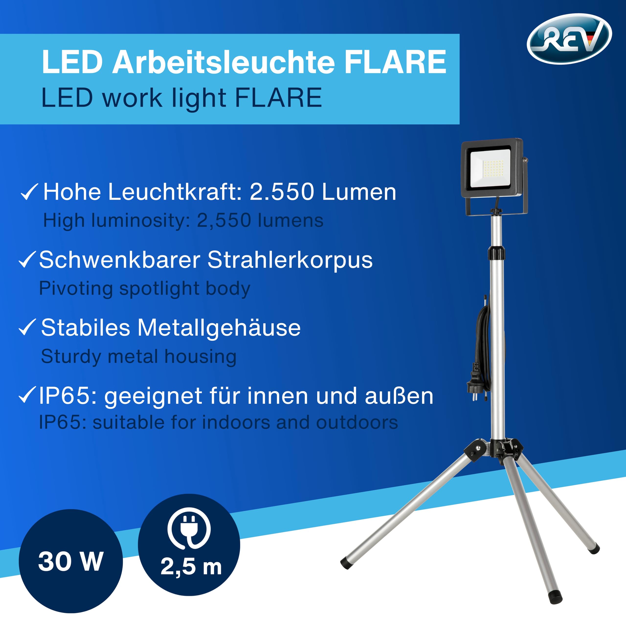 Construction Light Stand LED Work Light Stand, 8000LM Construction