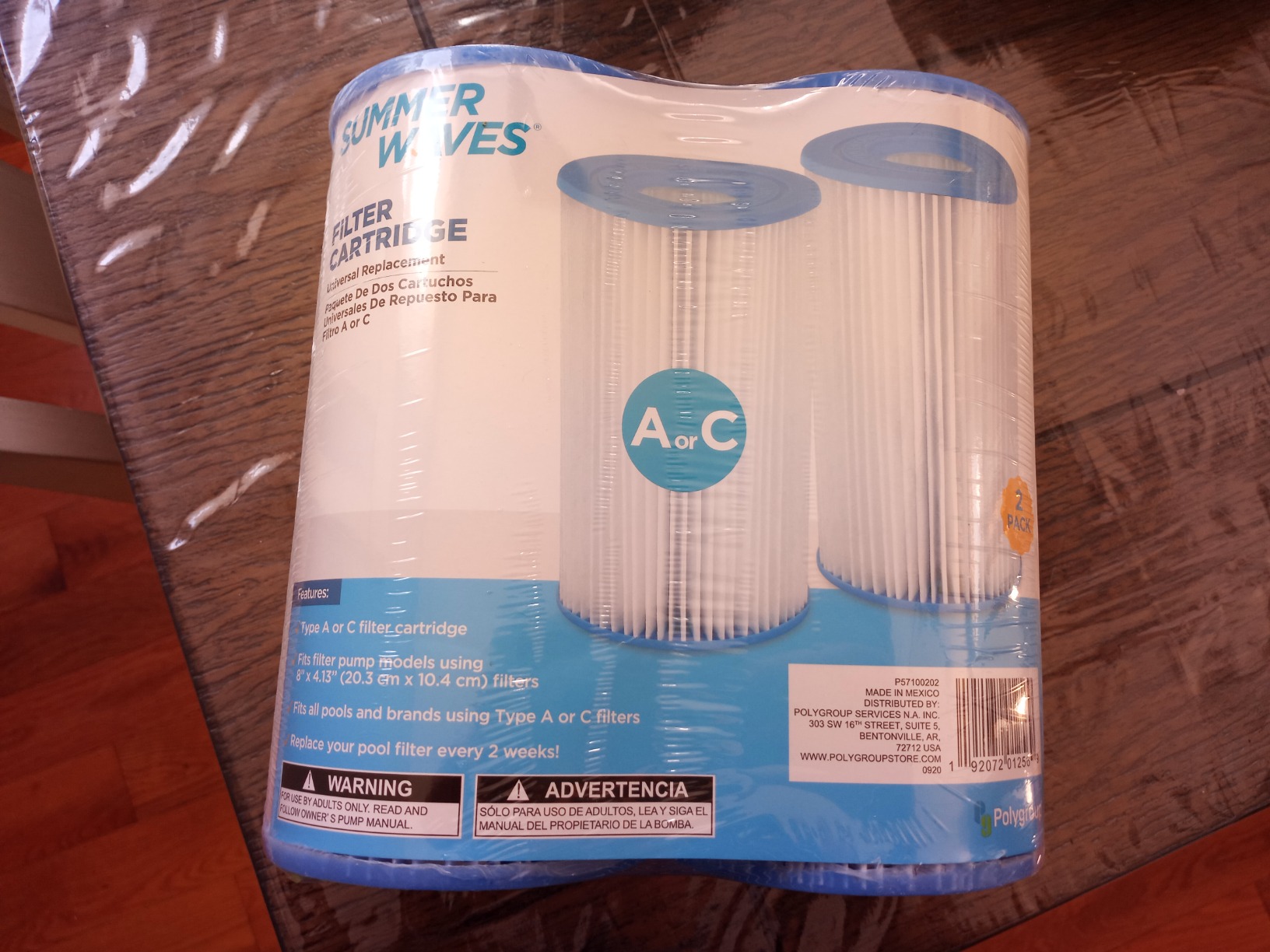 Summer Waves P57100202 Swimming Pool Pump Filter Cartridge, Type A/C ...