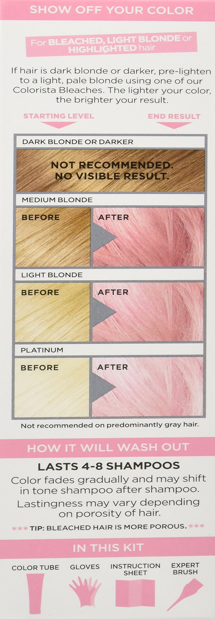 4 PACK OF L'Oreal Paris Colorista Semi-Permanent Hair Color for Light ...