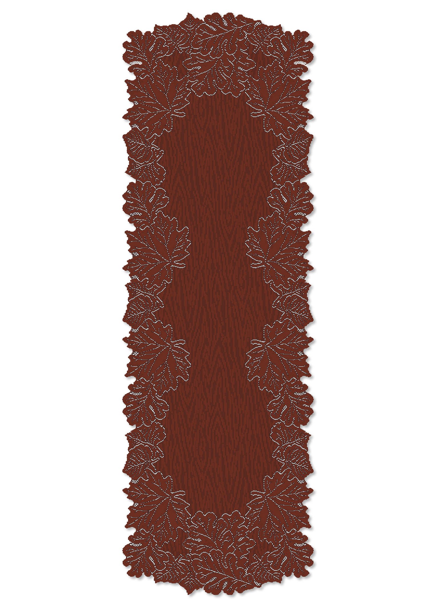 Amazon.com: Heritage Lace Leaf 20-Inch by 60-Inch Mantle Runner, Dark ...