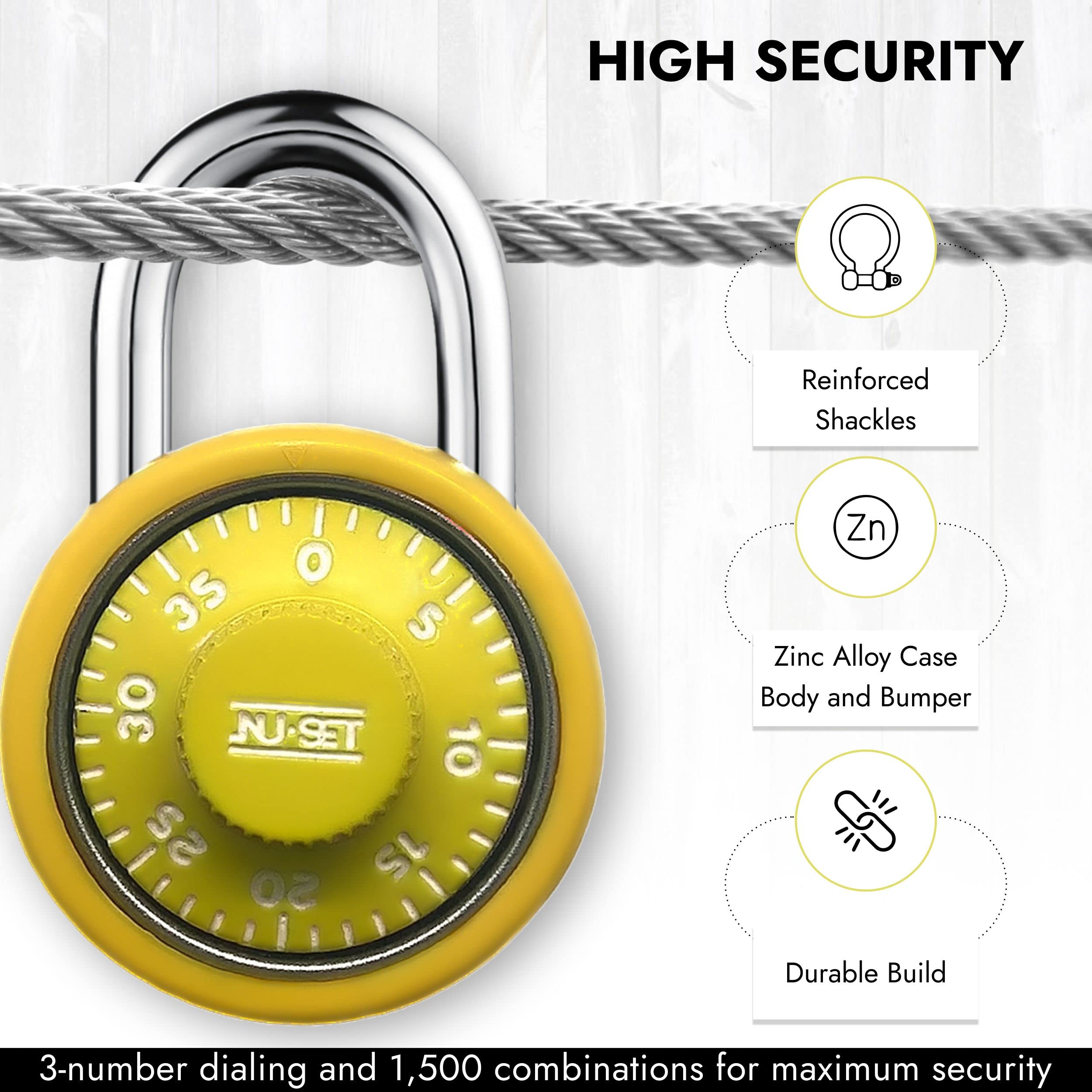 Snapklik.com : NU-SET 1-3/4 Inch Spin Dial Locker Lock