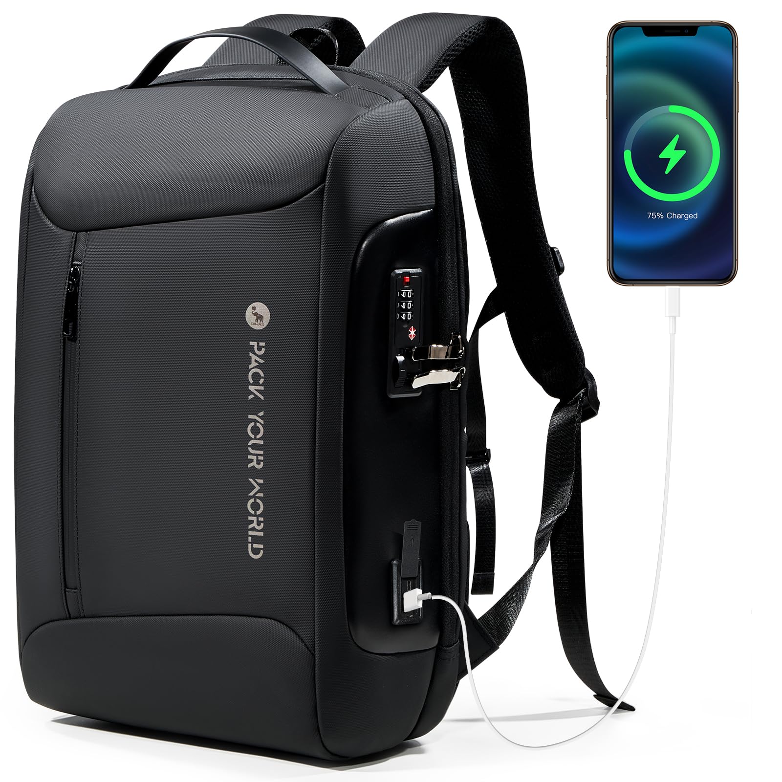 Amazon.com: OIWAS Business Backpack for Men, Anti-Theft Backpack Fits ...