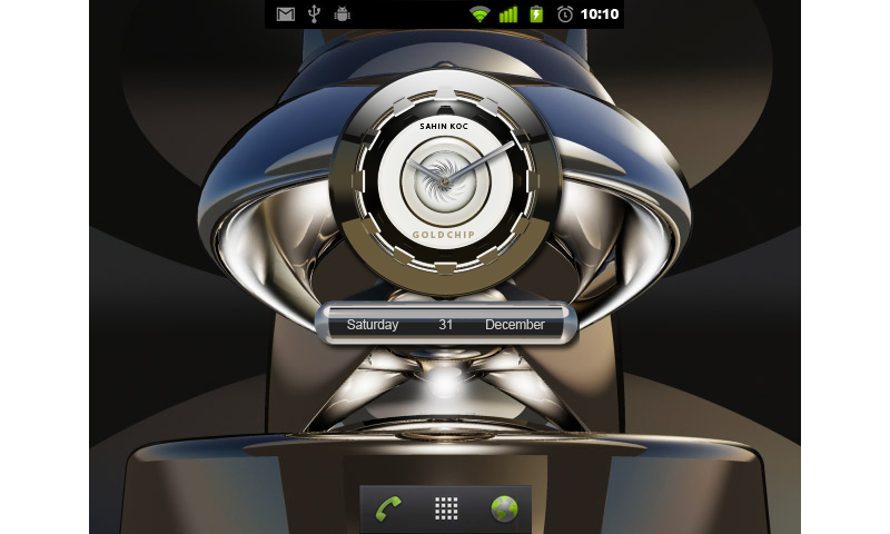 Goldchip Beautiful Clock Widget Theme for Android - App on Amazon Appstore