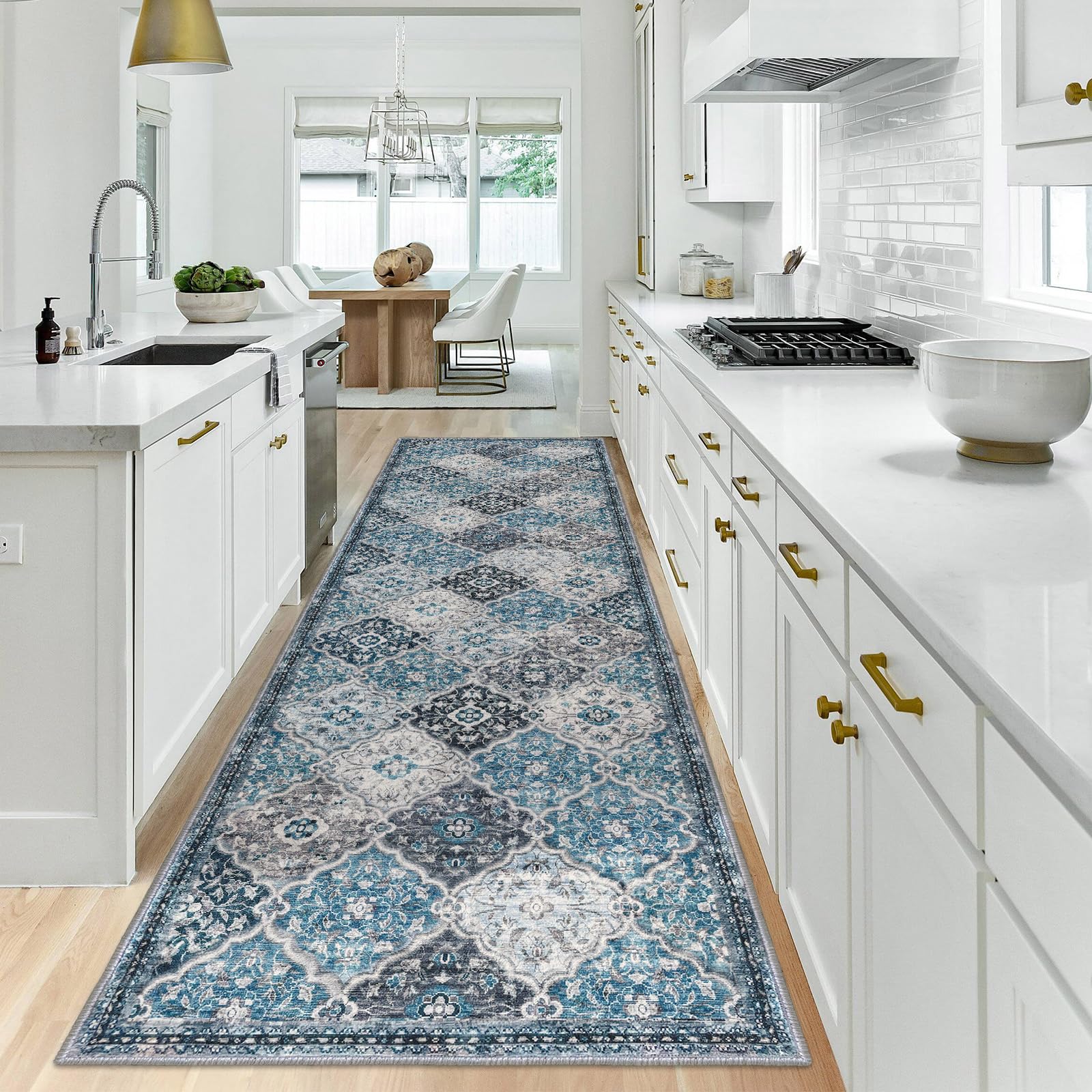 Amazon.com: KILOCOCO 3x10 Runner Rug, Moroccan Washable Hallway ...