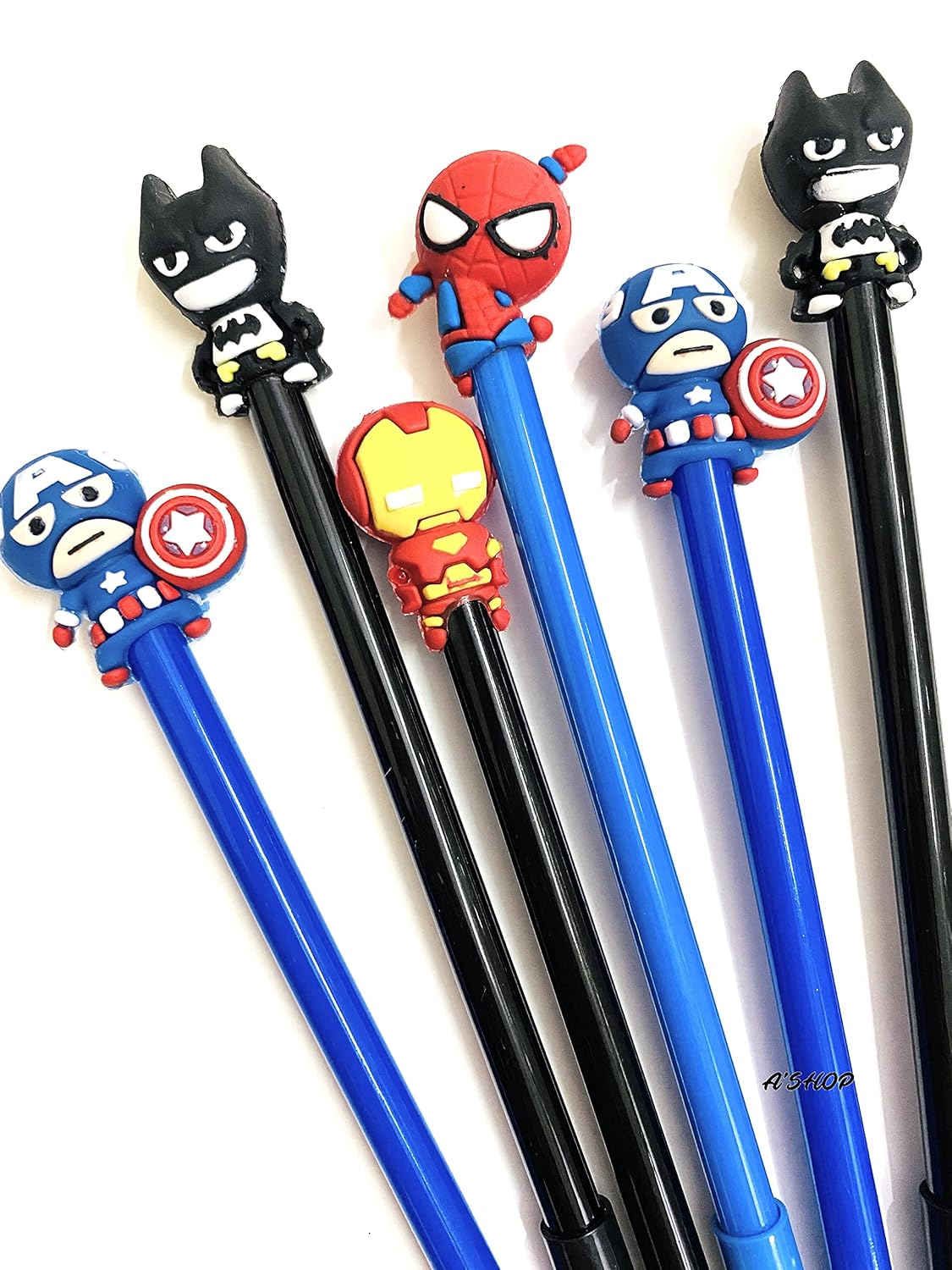 A'SHOP Super Heroes-Avenger,Batman,Superman & Transformer Blue INK Gel ...