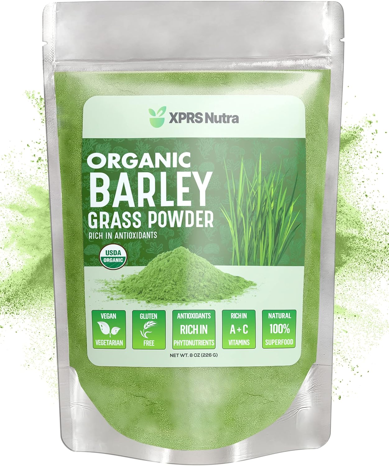 Amazon.com: XPRS Nutra Organic Barley Grass Powder - 8 oz Premium ...