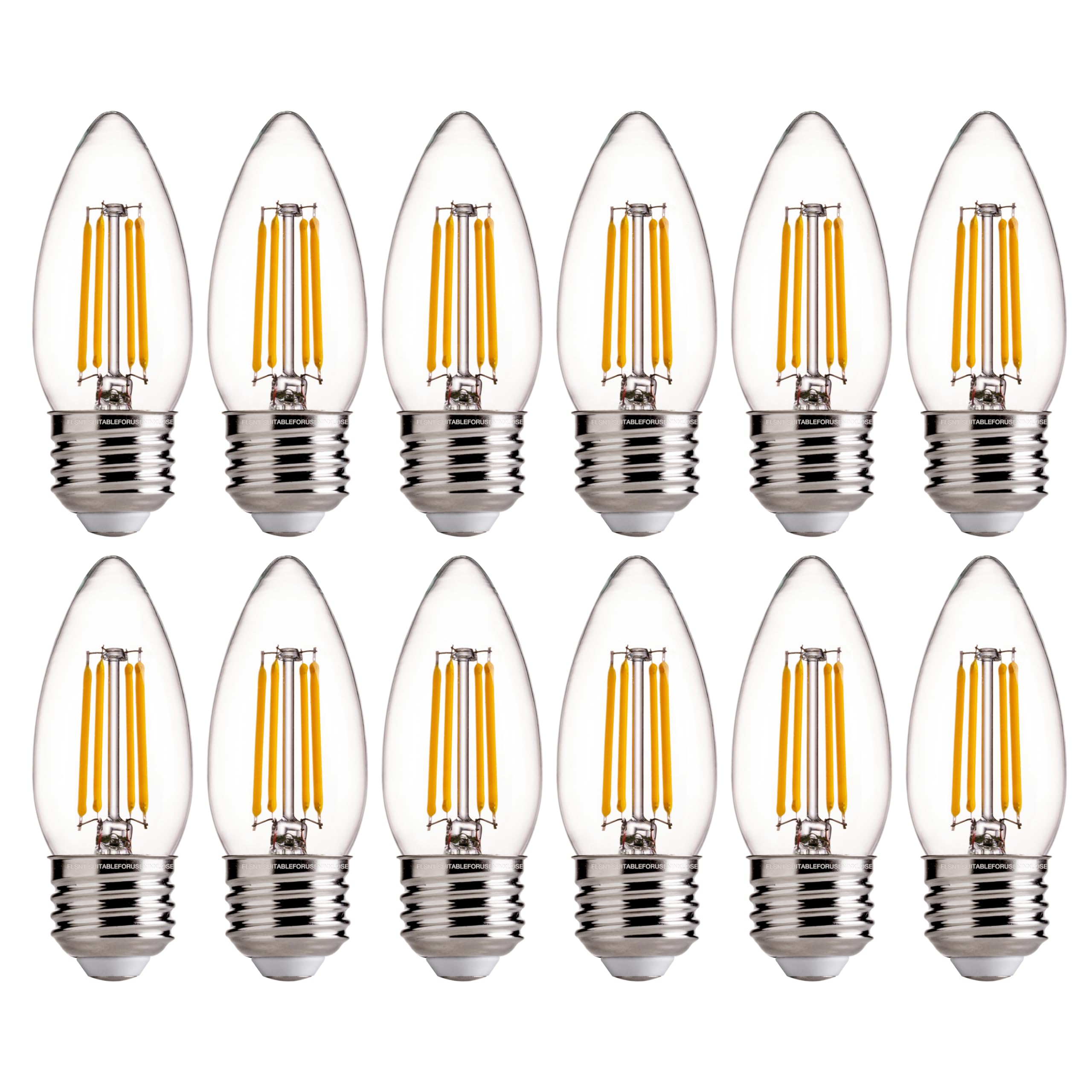 Amazon.com: FLSNT B11 E26 Base LED Candelabra Light Bulbs 60W ...