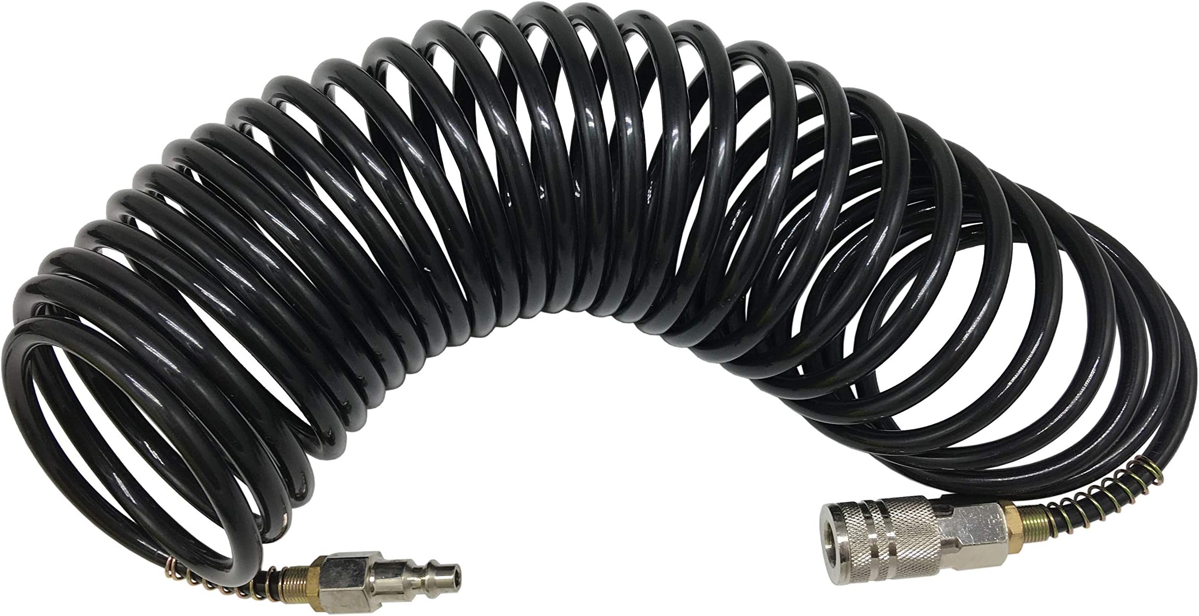 Heavy Duty Coiled Air Hose ID 1/4 Inch Polyurethane Air Compressor Coil ...