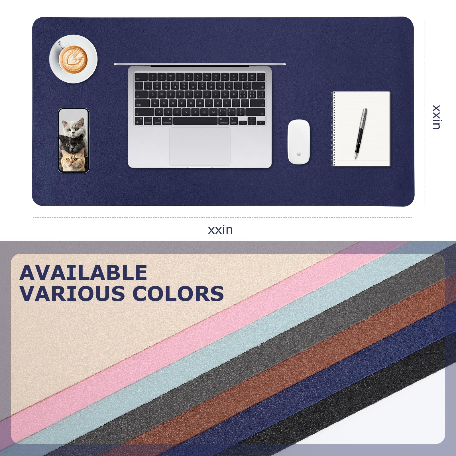 Snapklik.com : KaiMai Leather Desk Mat, Large Mouse Mat, Non-Slip Desk ...