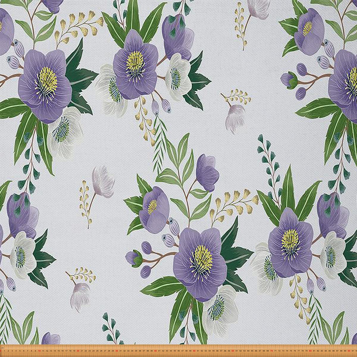 Vintage Flower Pattern Purple