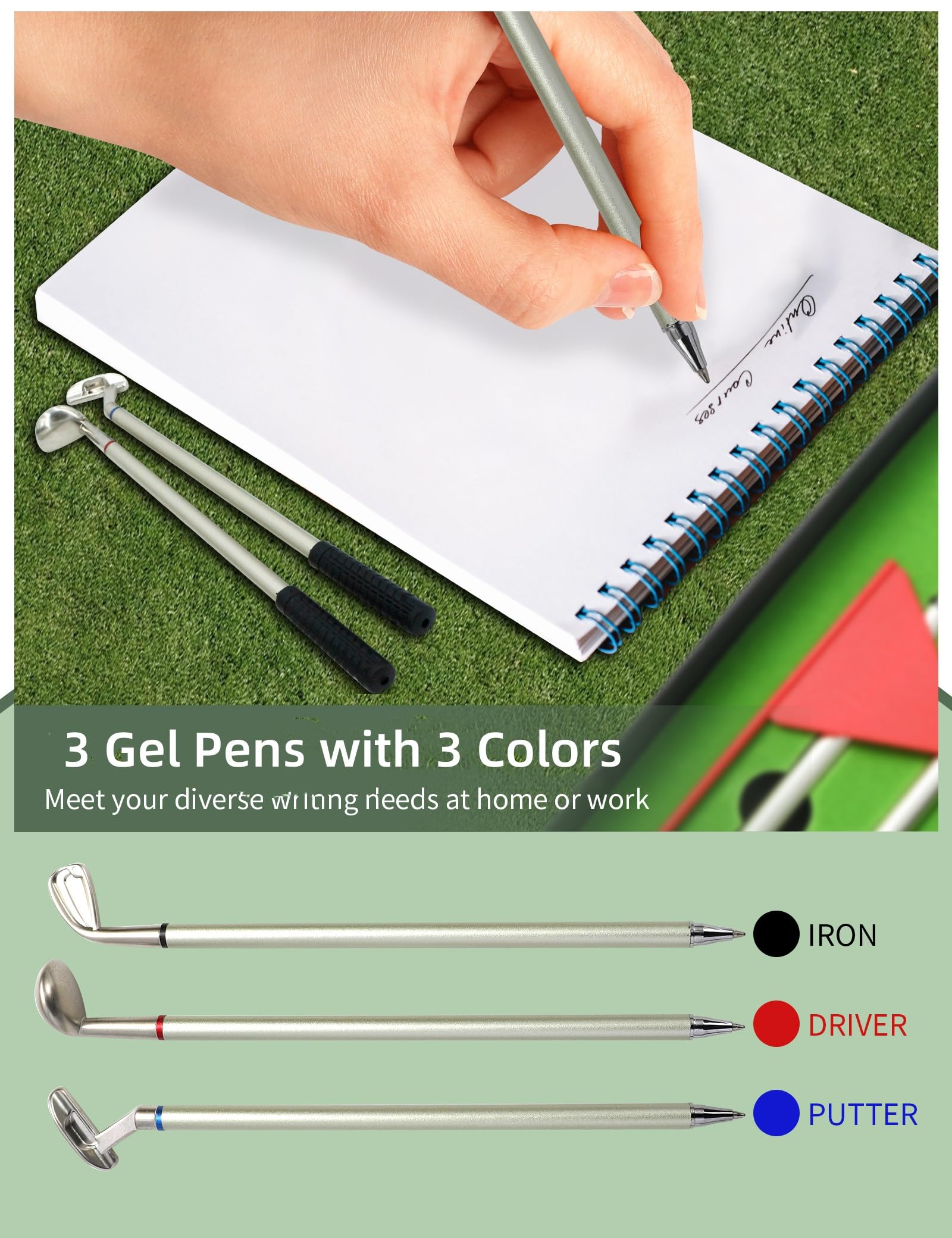 Snapklik.com : LONGCHAO Golf Pen Set, Desk Toys Mini Golf Set Mini ...