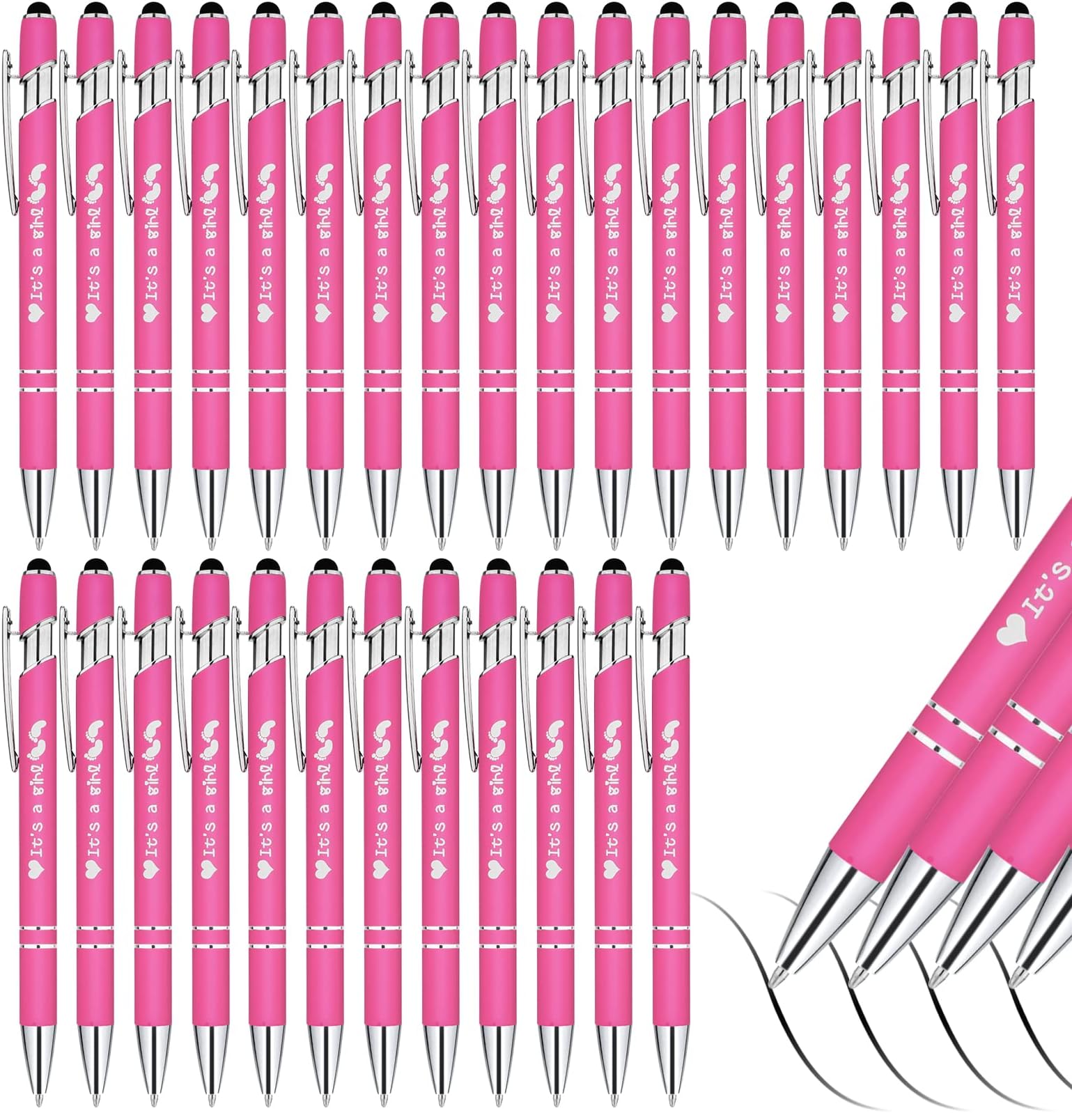 LUTER 36pcs Baby Shower Ballpoint Pen, Retractable Baby Shower Pens ...