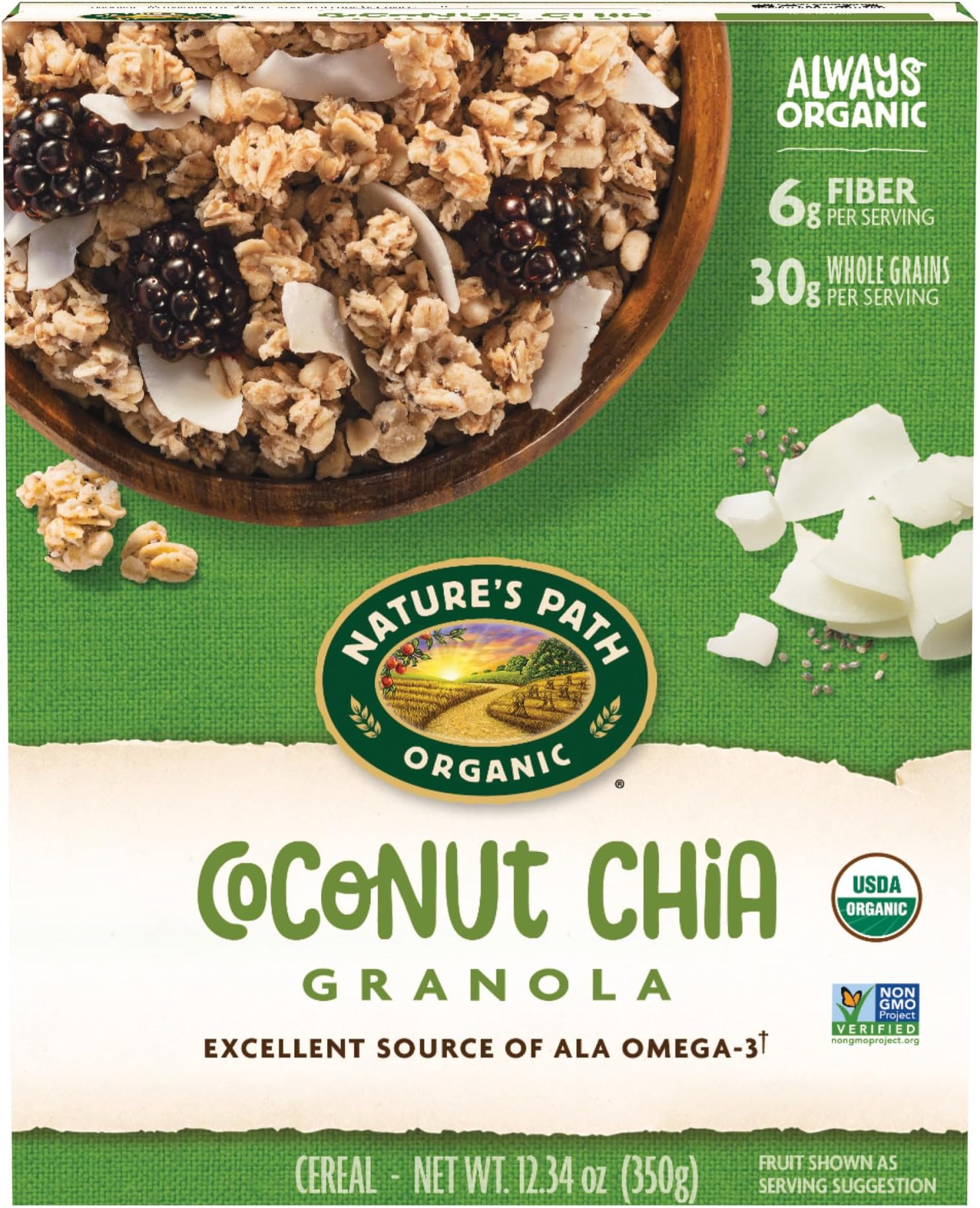 Amazon.com: Nature's Path Organic Coconut Chia Granola, 12.34 oz (Pack ...
