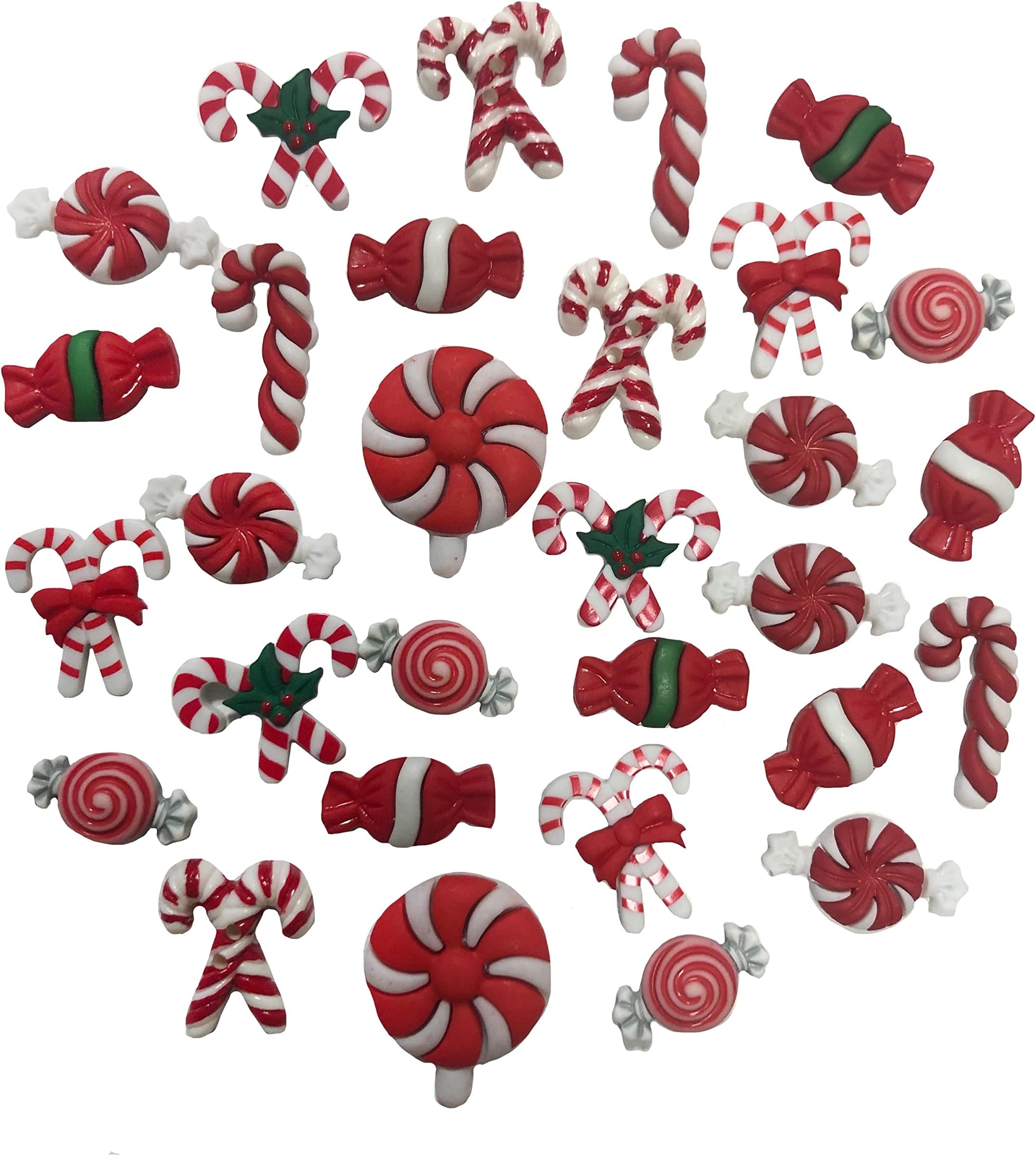 Amazon.com: Buttons Galore 50+ Assorted Christmas Buttons for Sewing ...