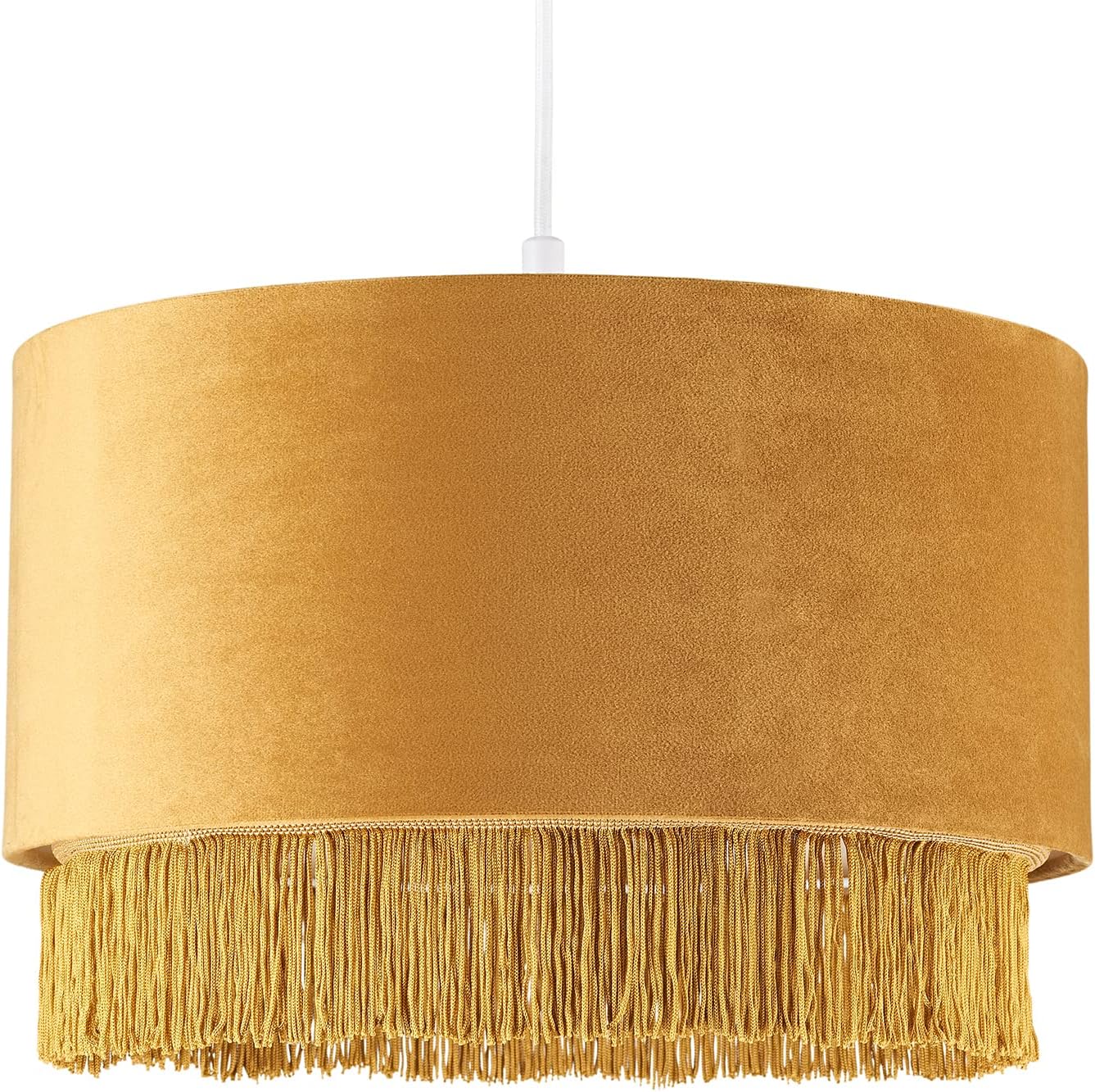 firstchoicelighting Green Velvet Easy Fit Ceiling Light Shade, 30cm ...