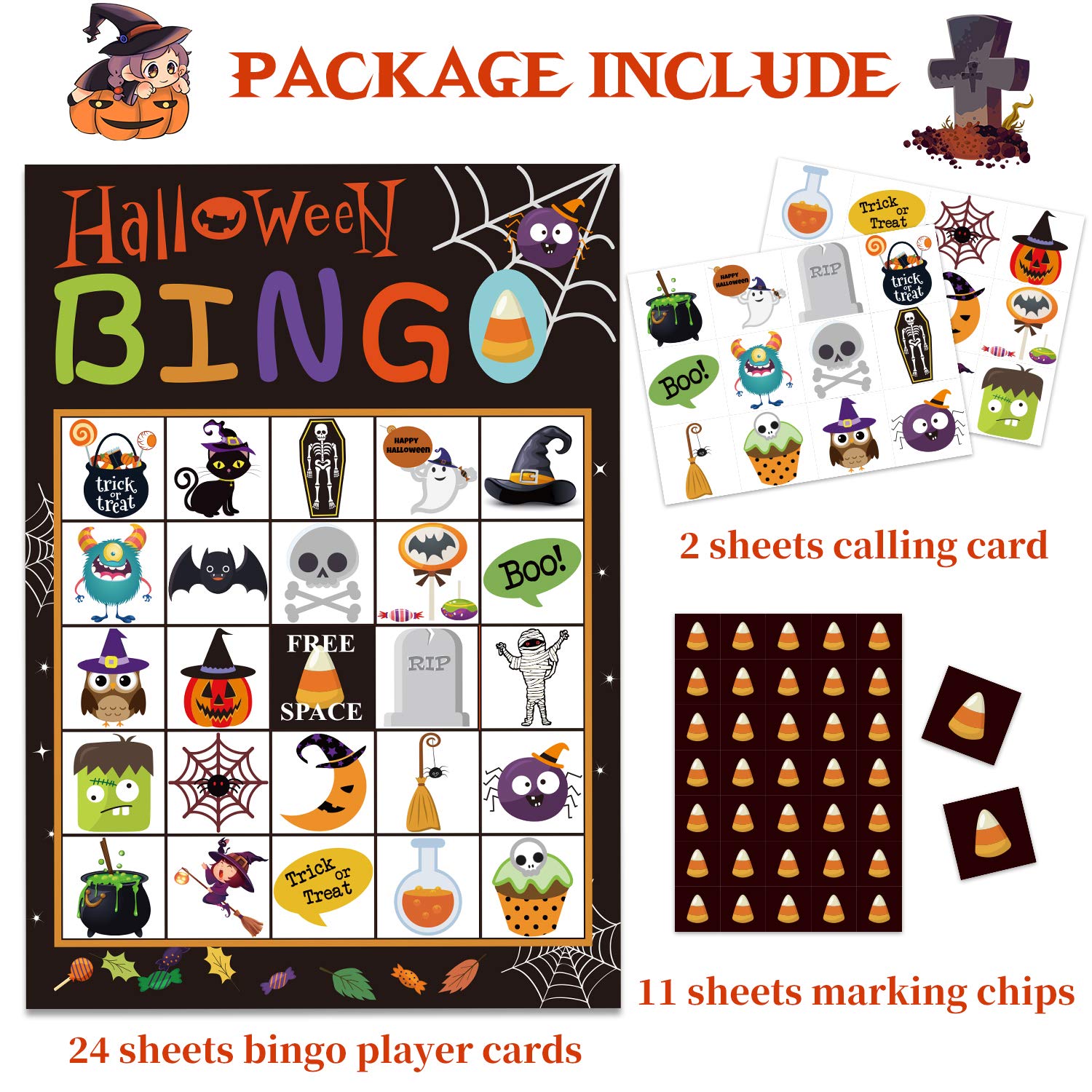 Snapklik.com : Halloween Bingo For Kids Halloween Bingo Cards For Kids ...