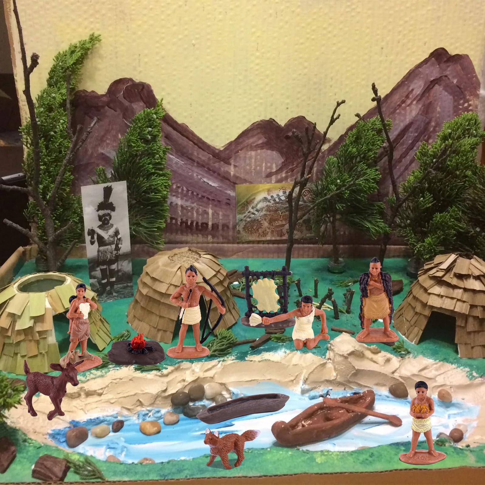 Snapklik.com : LEBERY Native American Figurines Set Miniture Indian ...
