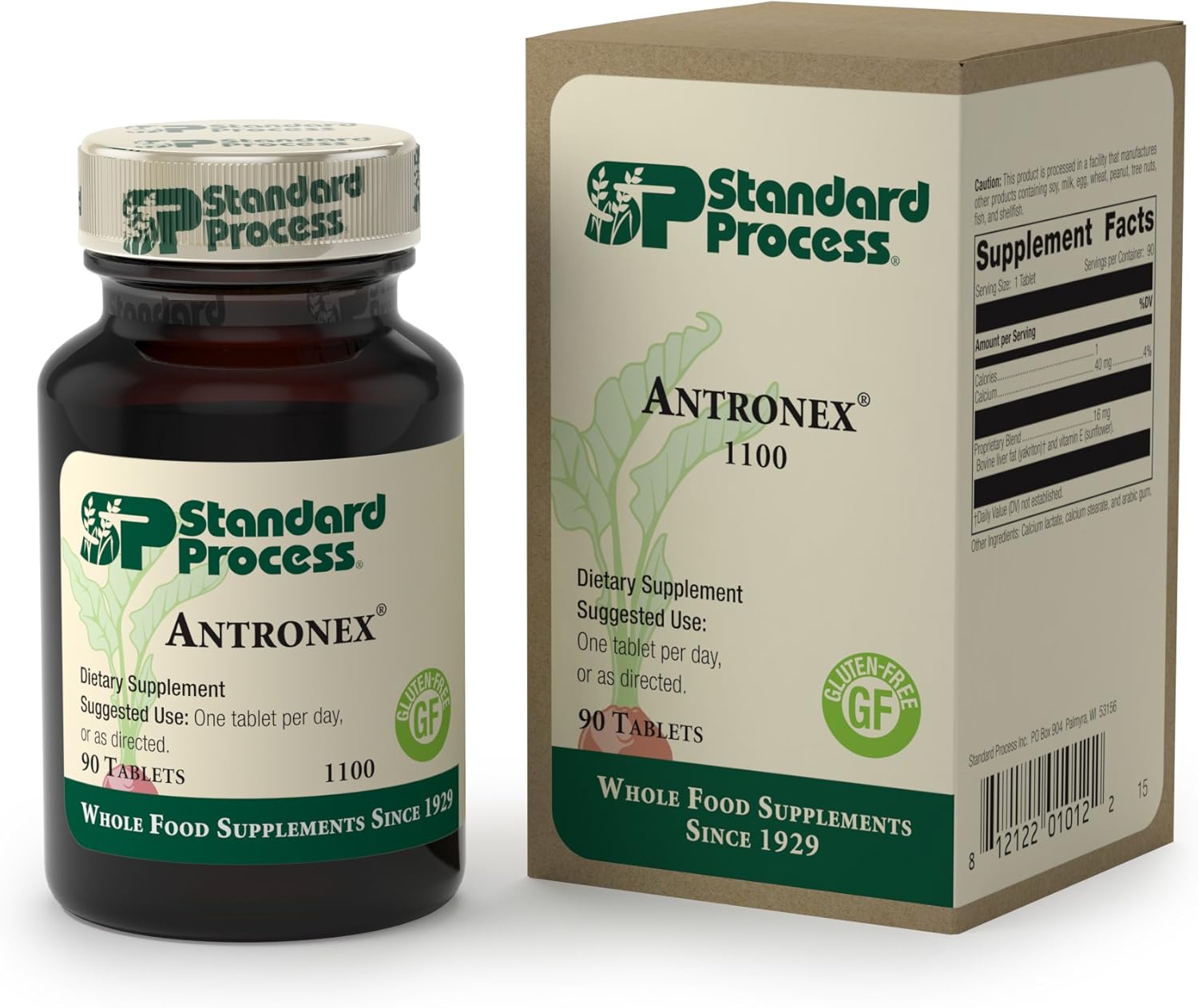 Amazon.com: Standard Process - Antronex - 40mg Calcium, Gluten Free ...