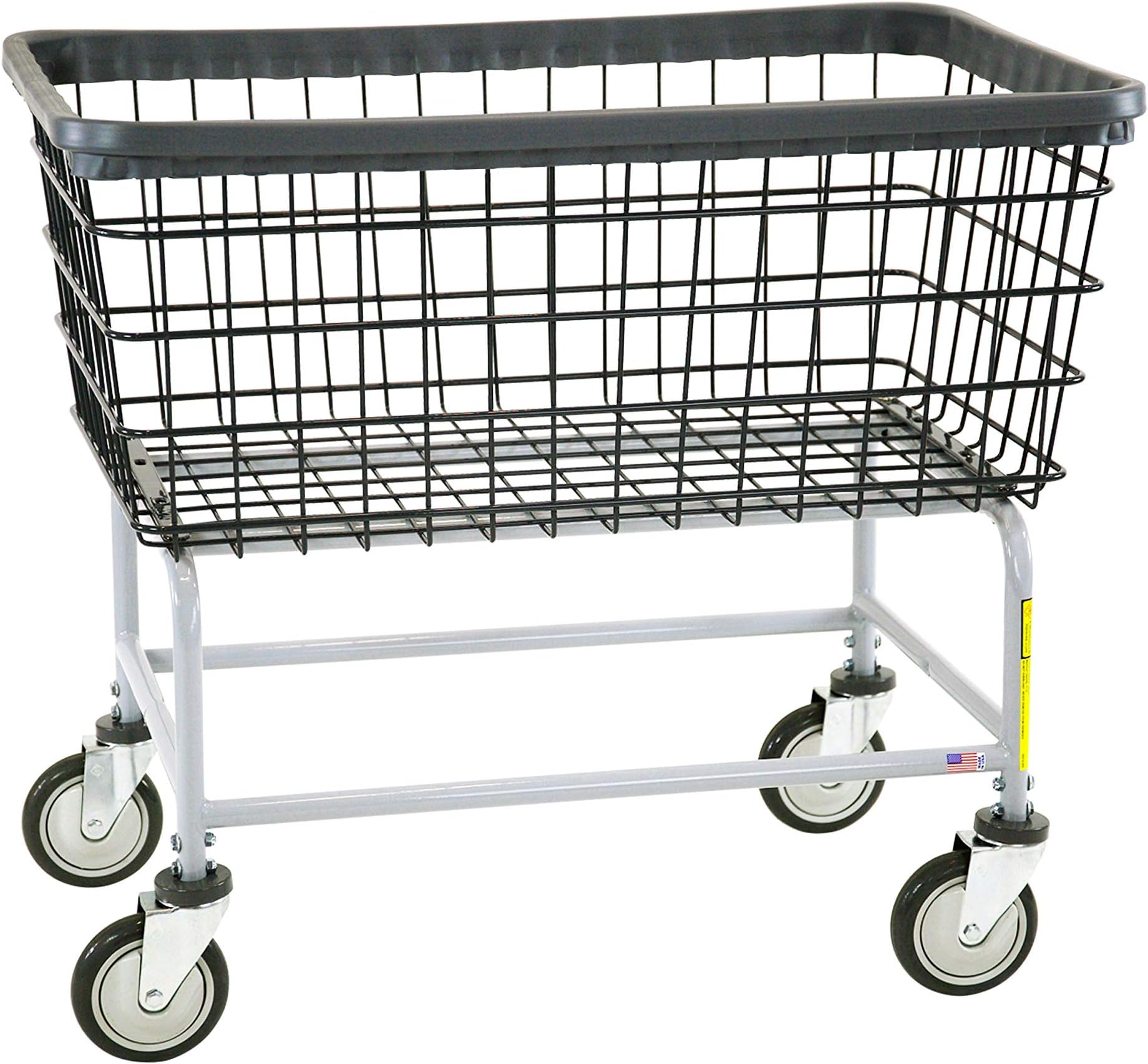 Amazon.com: R&B Wire™ 100E58 Heavy Duty Wire Laundry Cart with Double ...