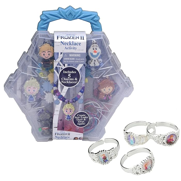 Buy Frozen 2 Necklace Making Activity Set with 4 Pre-Made Bracelets ...
