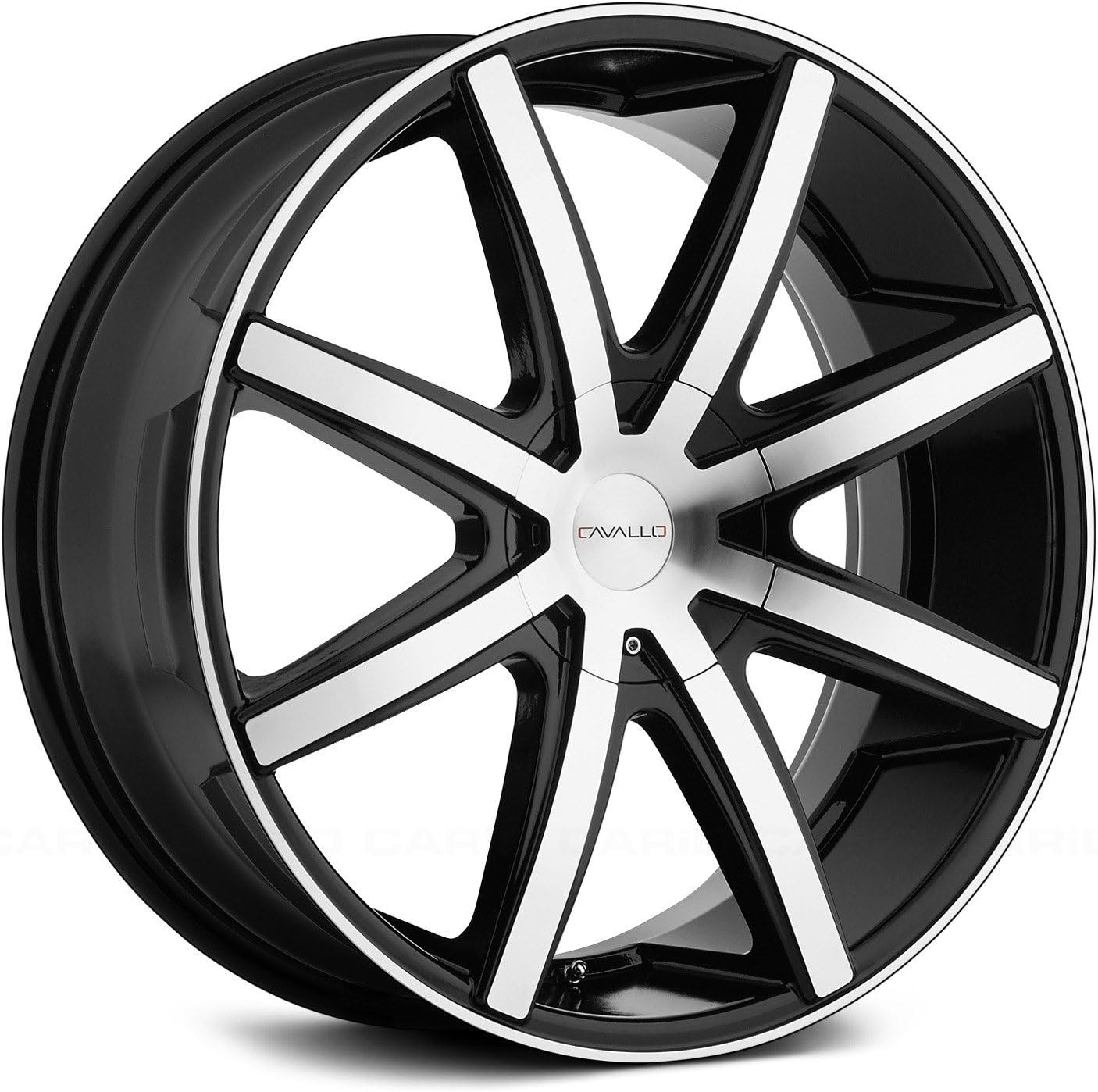 Amazon.com: CAVALLO CLV-8 Black Machined Wheels (22x8.5" 5x114.3 5x120 ...