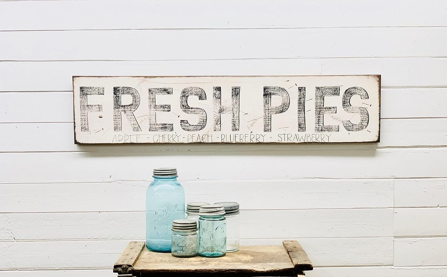 Amazon.com: AFTWO Fresh Pies Sign, Farmhouse Kitchen, Kitchen Decor ...