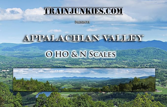 Amazon.com: Appalachian Valley Model Railroad Backdrop (O Scale ...