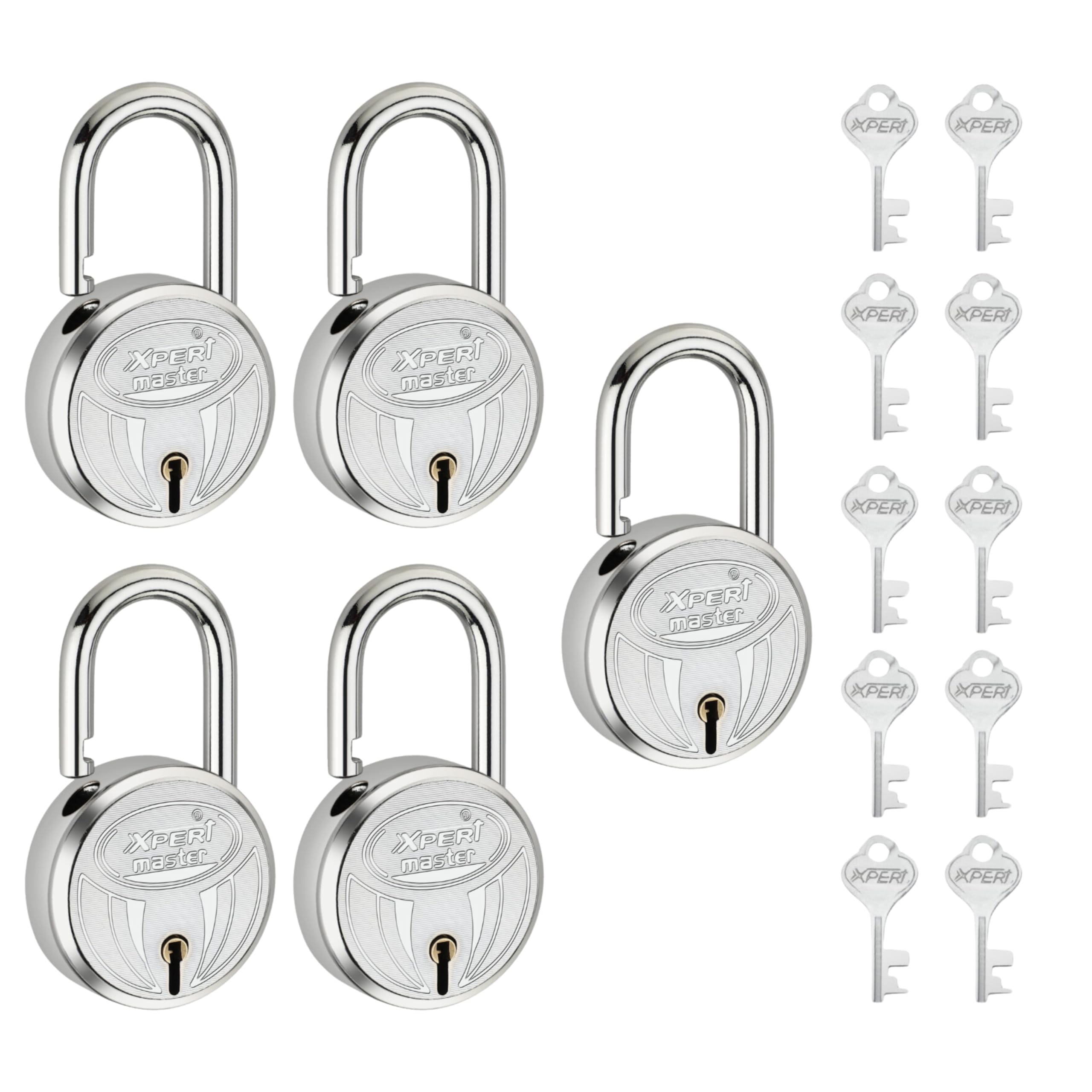 Master Lock and Key by Xpert, Padlocks for Home Door, Same Keys for All ...