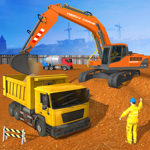 Heavy Excavator Simulator Crane Game: City Construction Road Builder ...