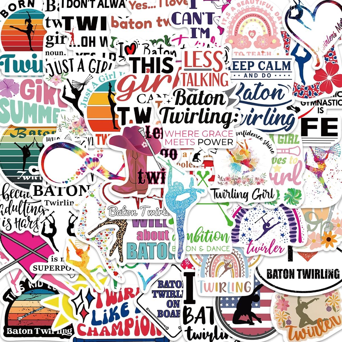 Amazon.com: 50PCS Tap Dance Stickers,Water Bottles Laptop Car Decal ...