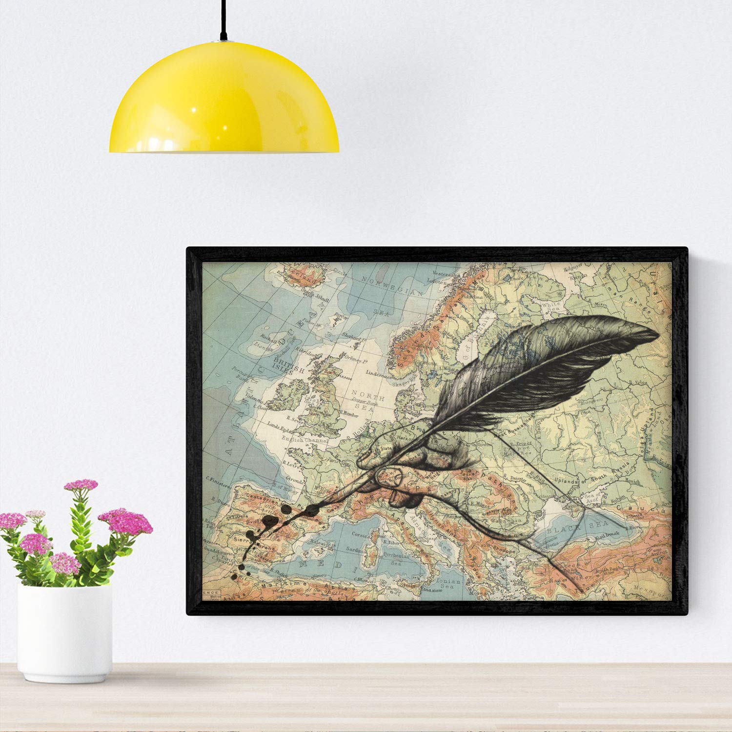 Buy Nacnic Poster Drawing in Spain. Sheets maps the world. Decorated ...