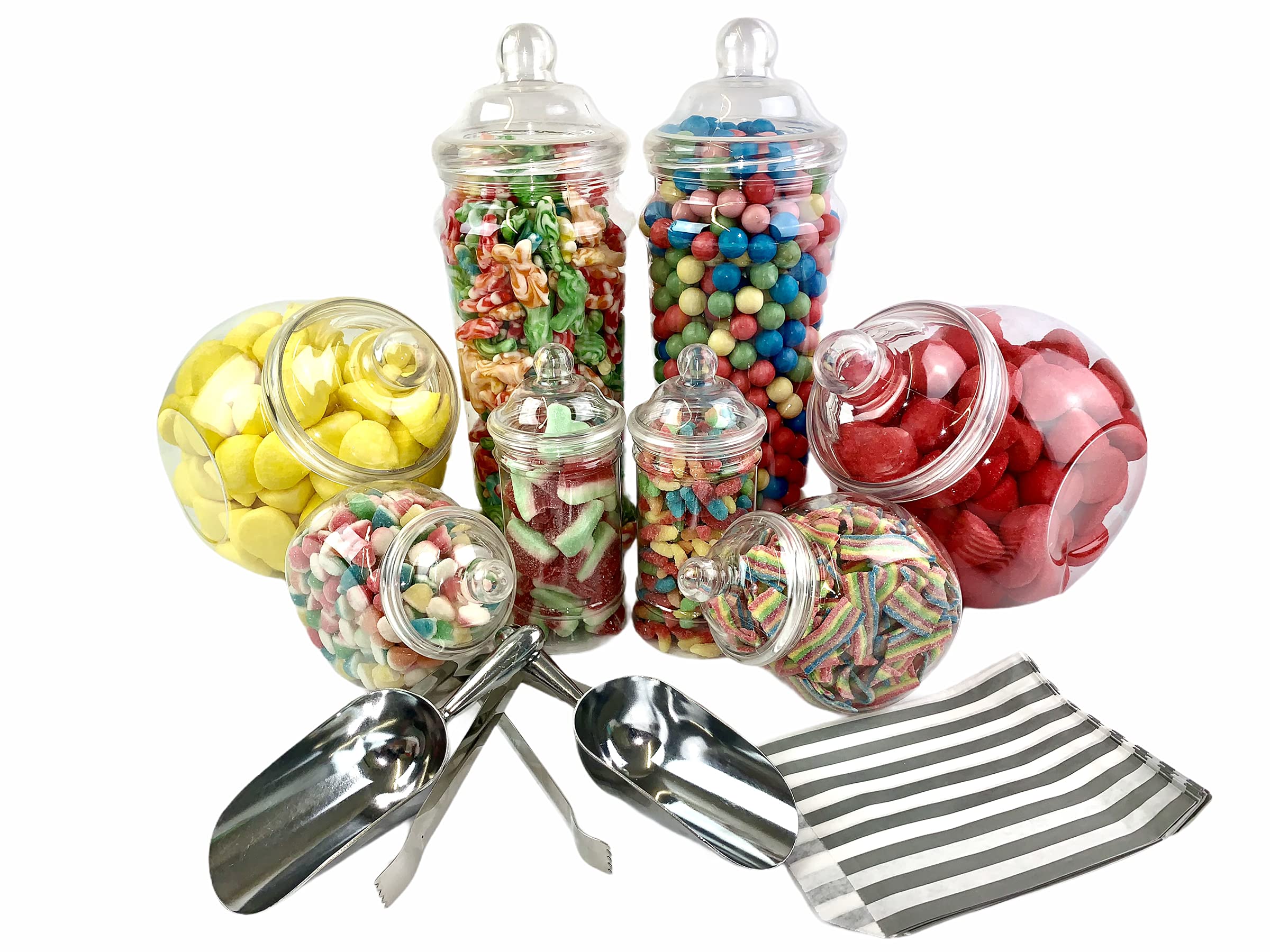 Buy Vintage Victorian Pick & Mix Candy Buffet Kit - 8 Jar Pack & Silver ...