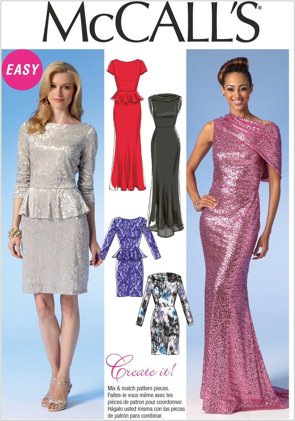 Amazon.com: Burda Ladies Sewing Pattern 6866 Floor Length Evening ...