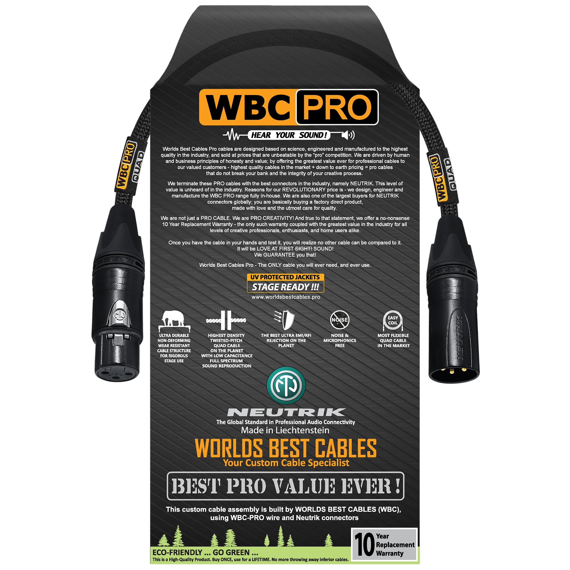 Amazon.com: 1 Foot - WBC-PRO-Quad Ultra-Silent Ultra-Flexible Balanced Star-Quad Cable with ...