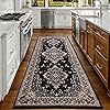 Amazon.com: MUJOO Black Runner Rug Washable,Boho 2x8 Runner Rugs for ...