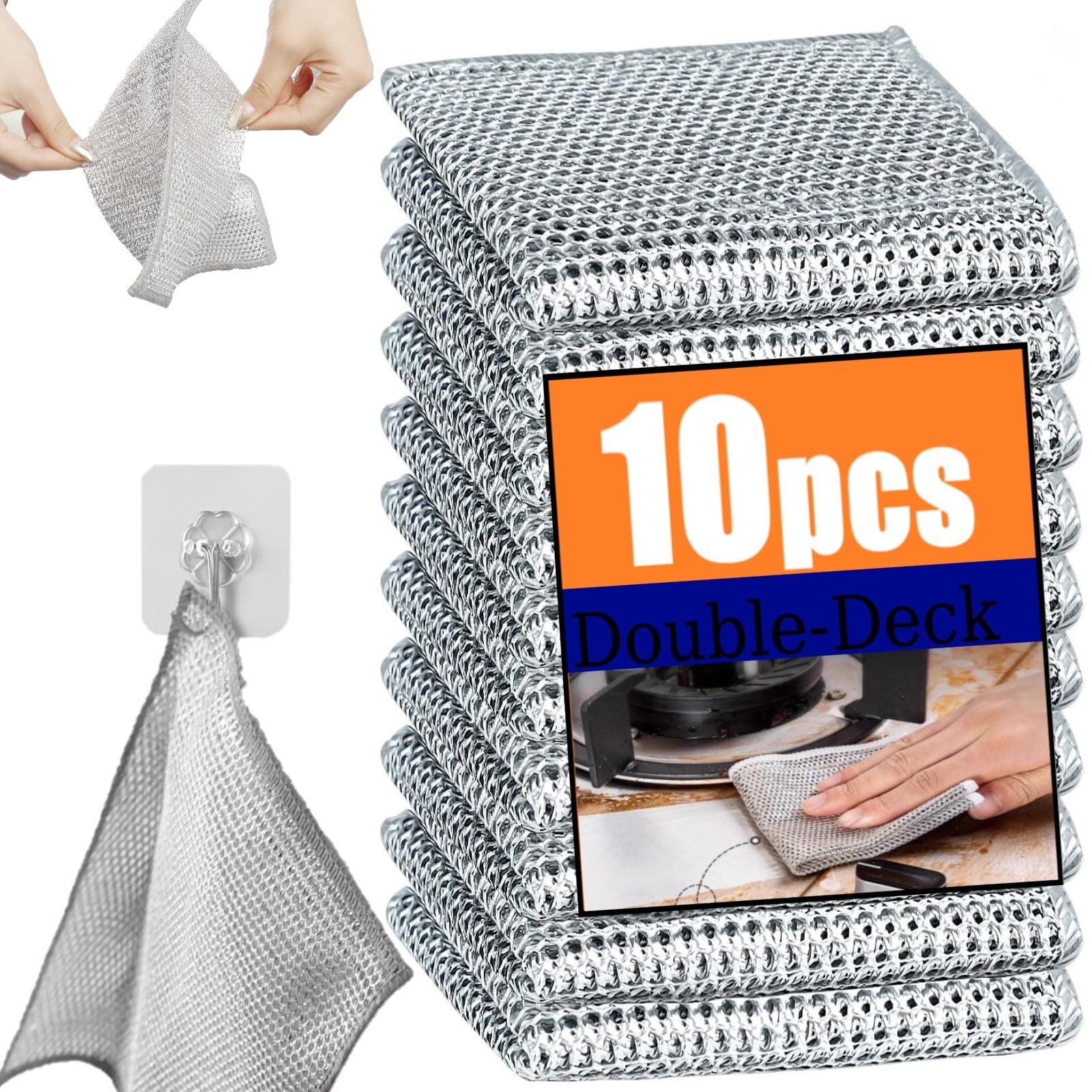 Wire Mesh Cleaning Cloth,Non Scratch Wire Dishcloth,Wire Dishwashing ...