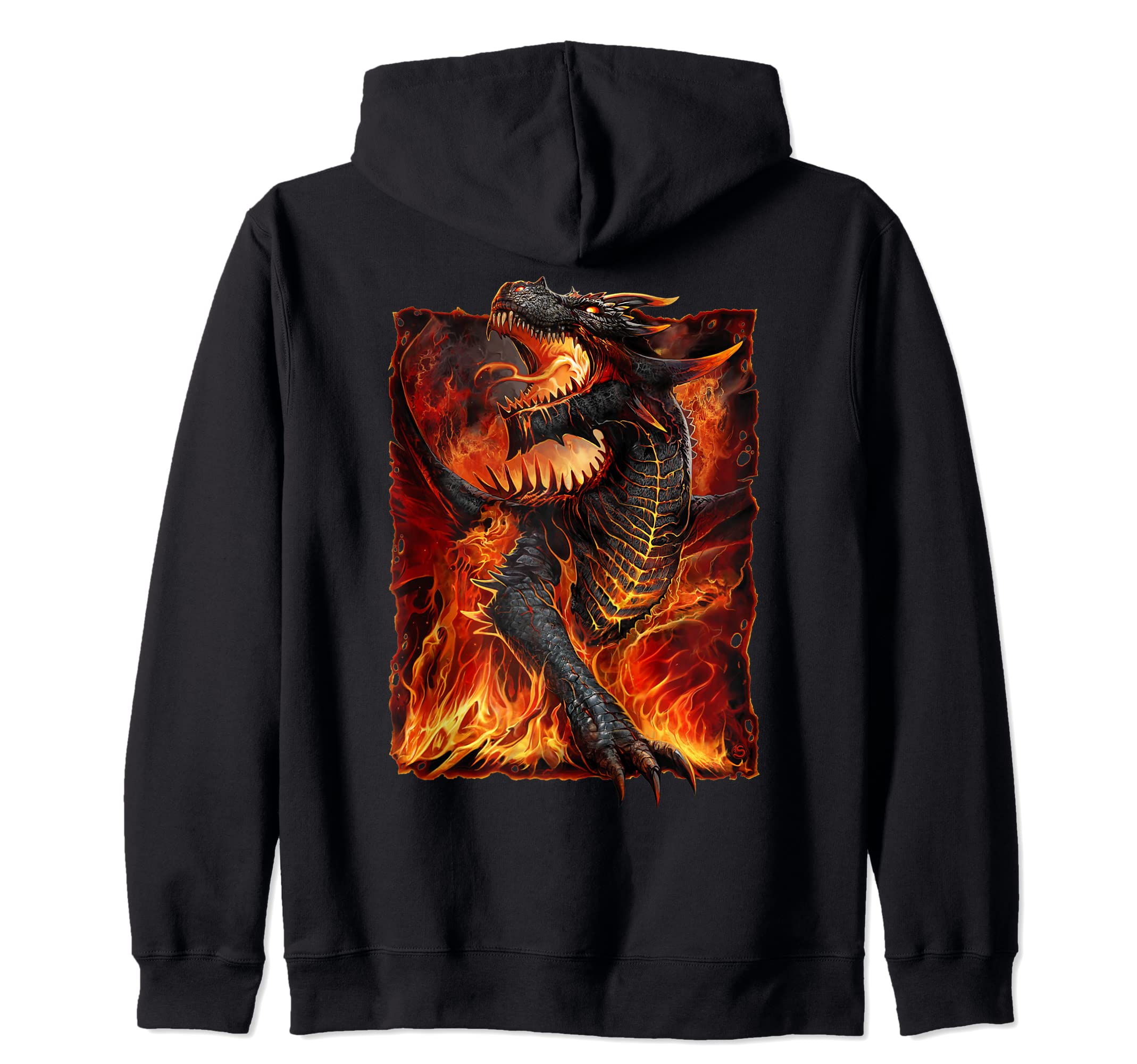 Spiral Original - Draconis - Gothic Dragon Zip Hoodie : Amazon.co.uk ...
