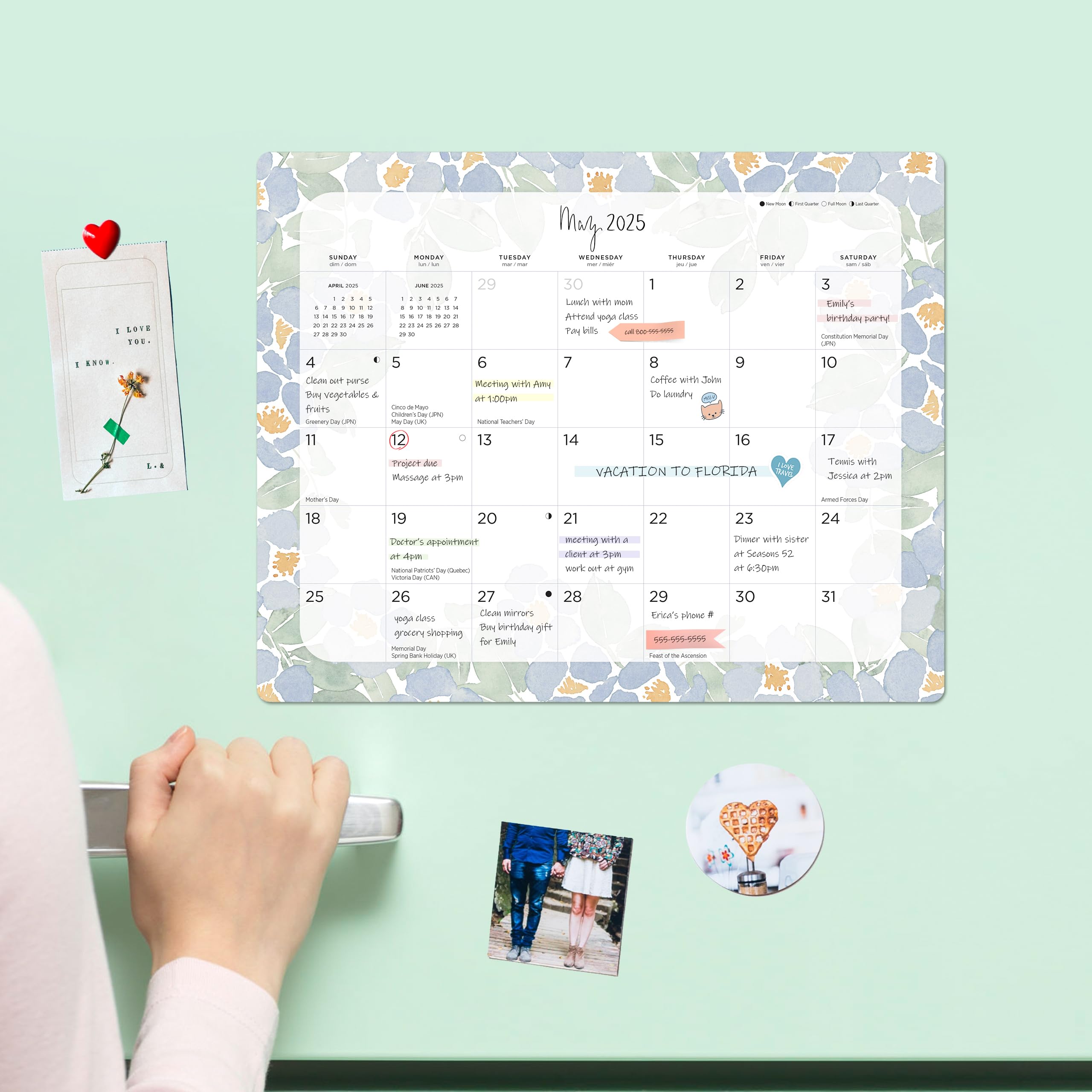 Snapklik.com : Bright Day Calendars 2025 Watercolor Rosako Floral ...