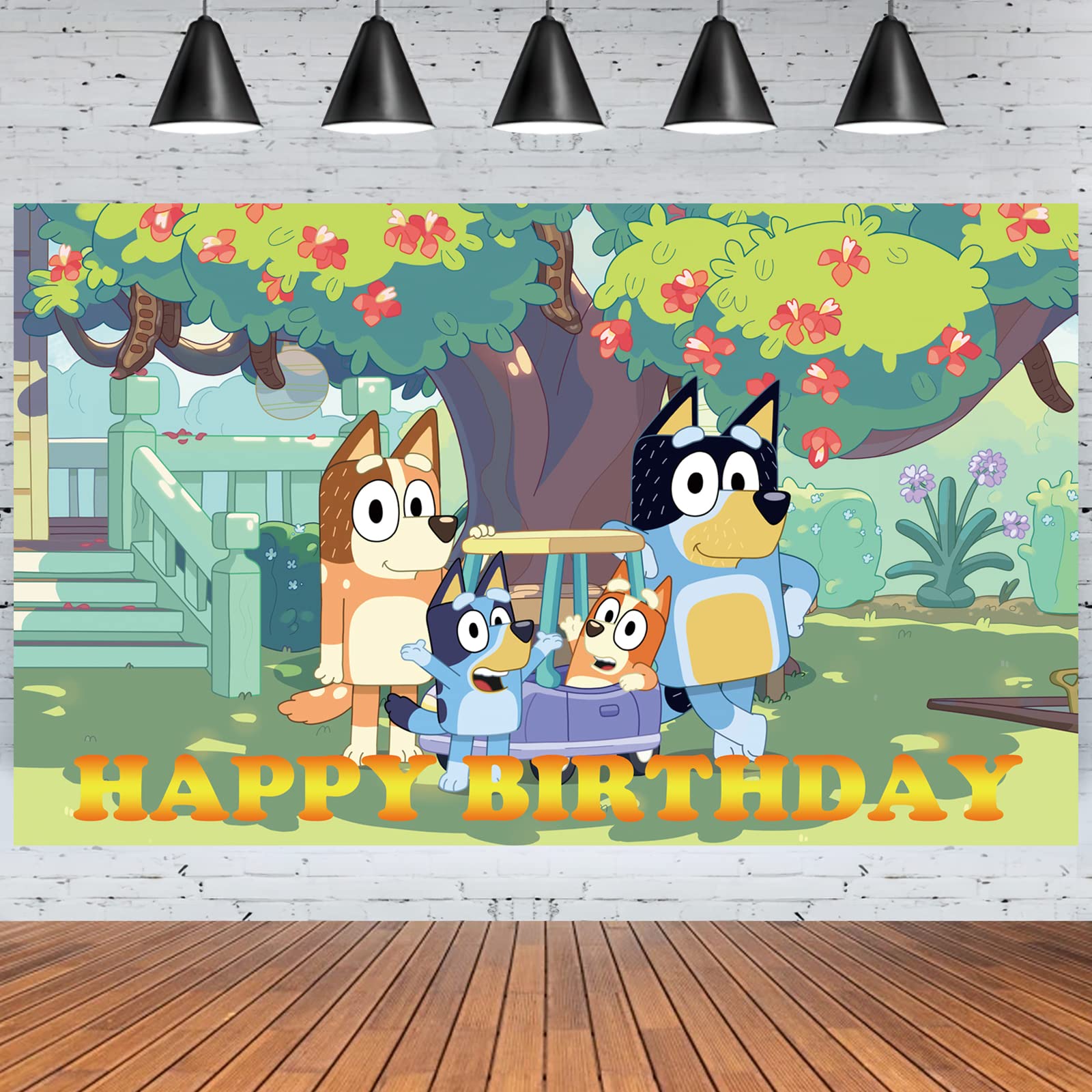 Buy 5x3ft Bluey Dog Backdrop, Bluey Dog Party Supplies, Bluey Dog ...