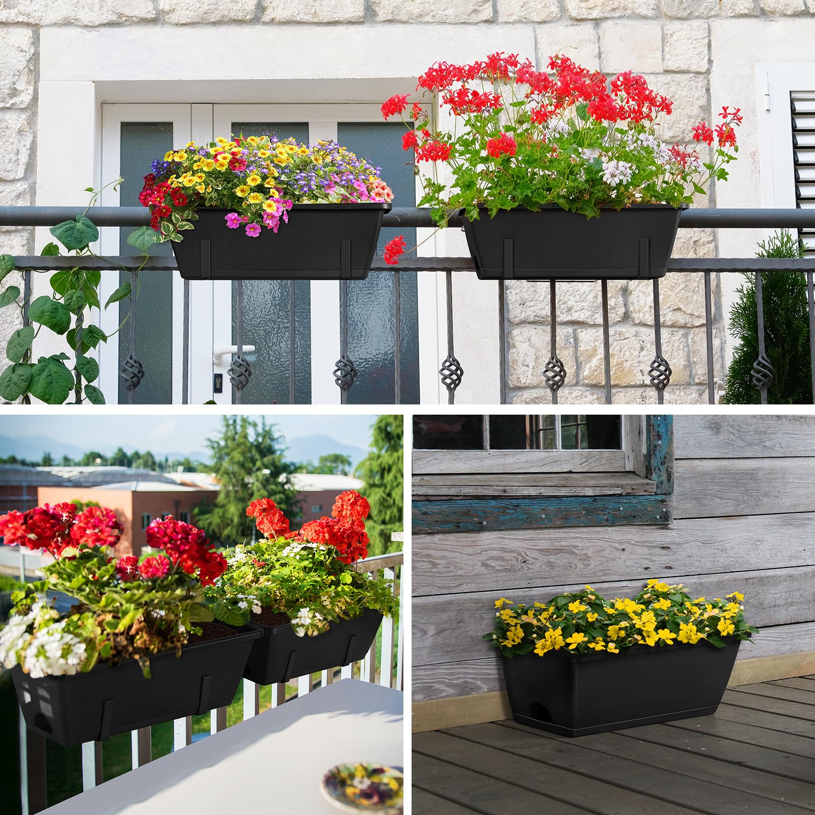 Snapklik.com : ETELI Railing Planter Hanging And Planter Box Brackets ...