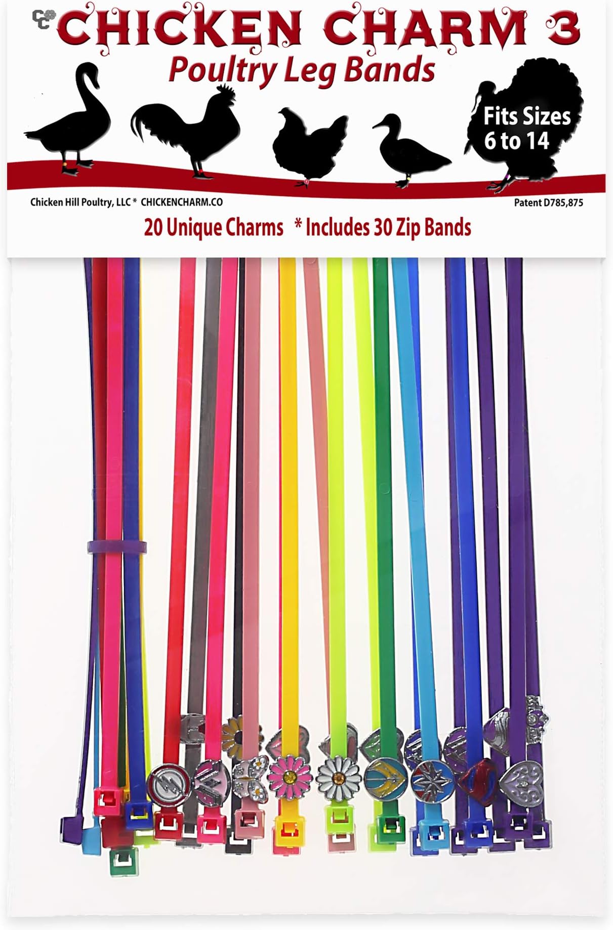 Amazon.com: EATHEATY 300 PCS Chicken Leg Bands with 3 Colors, Numbered ...