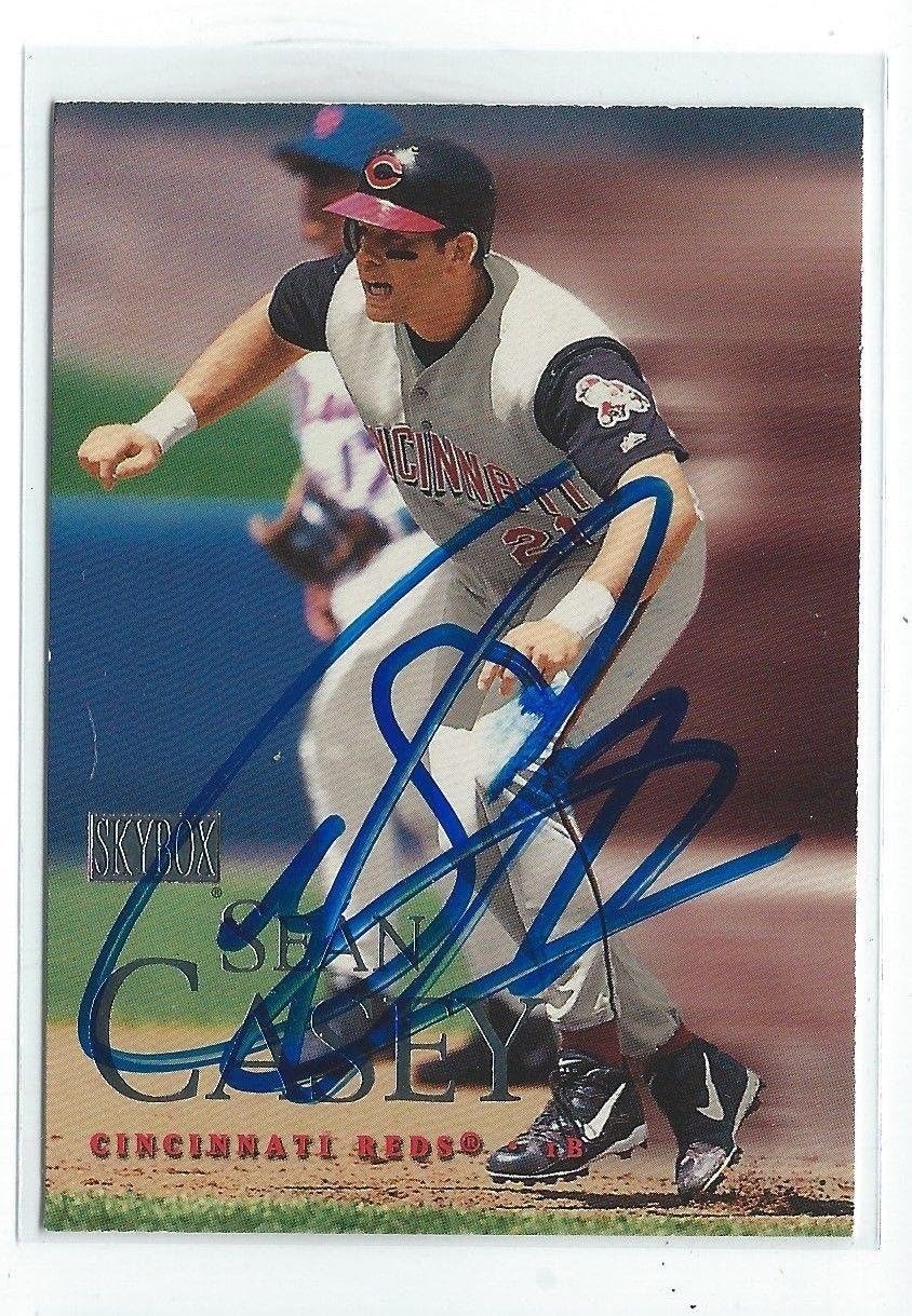 Sean Casey Signed 2000 Skybox Card #140 - MLB Autographed Baseball ...