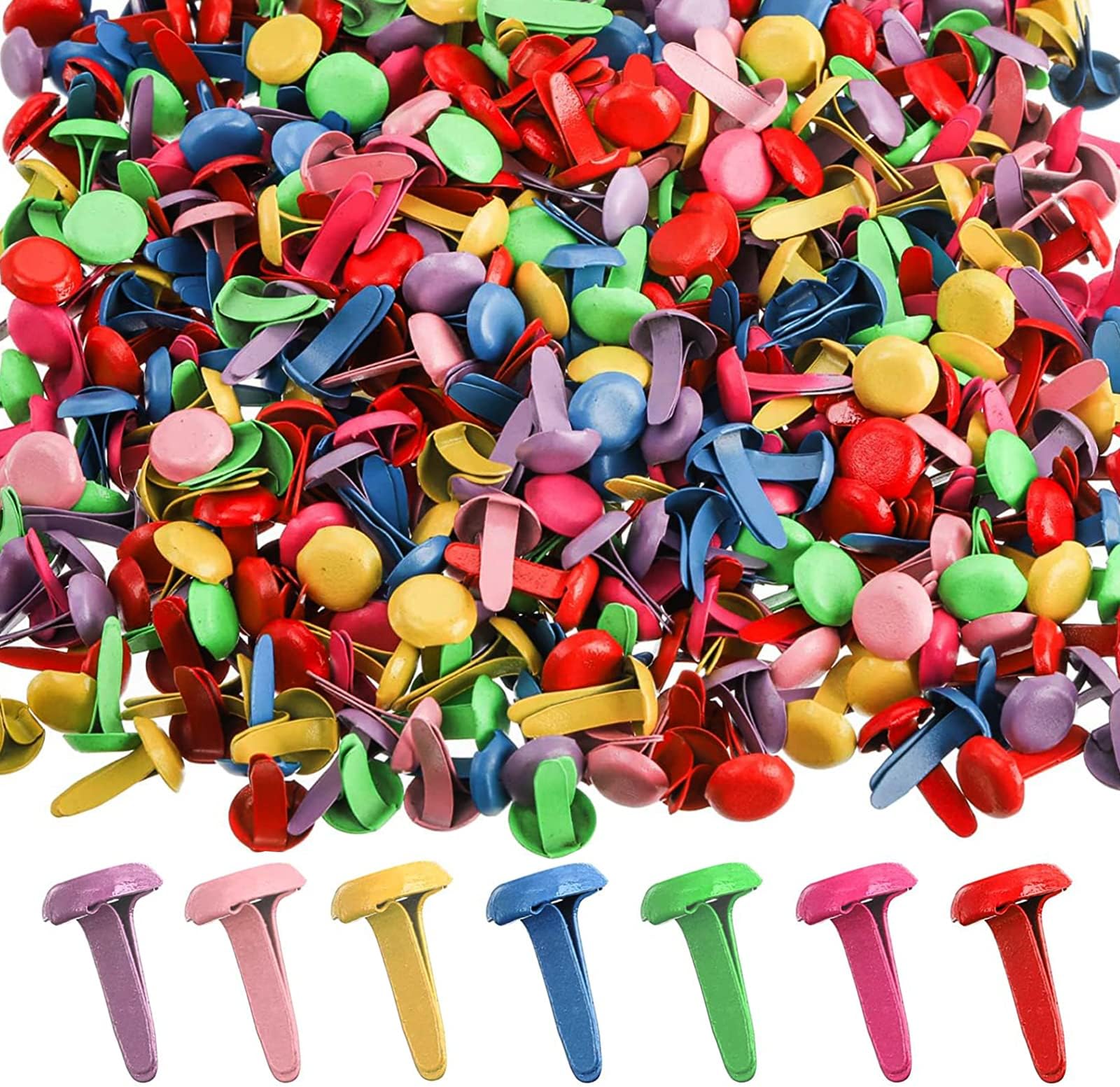 JDXun 100 Pièces Attaches Parisiennes, Mini Brads en Métal, Métal Ronde ...