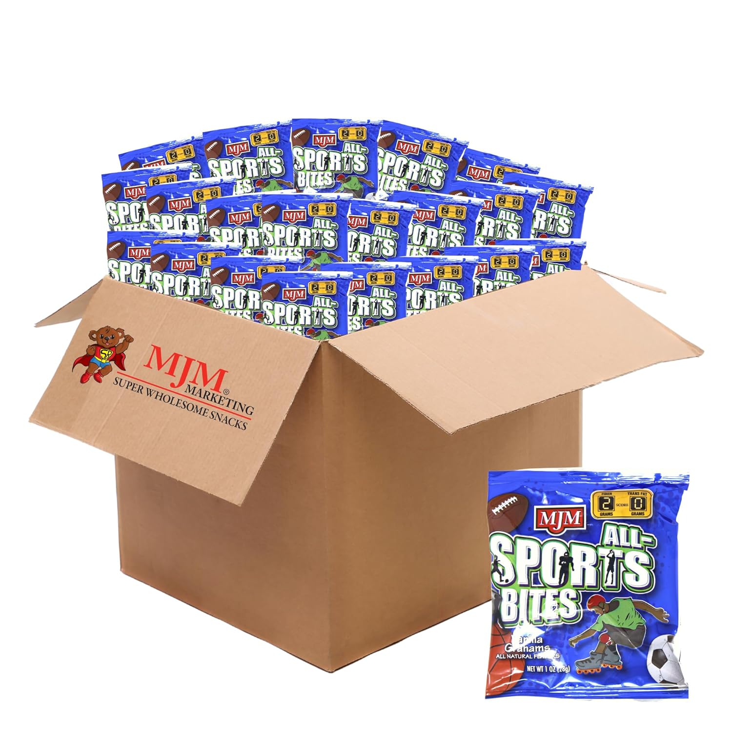 Amazon.com: MJM All-Sports Bites Vanillas Grahams - Case of 150 Packs ...