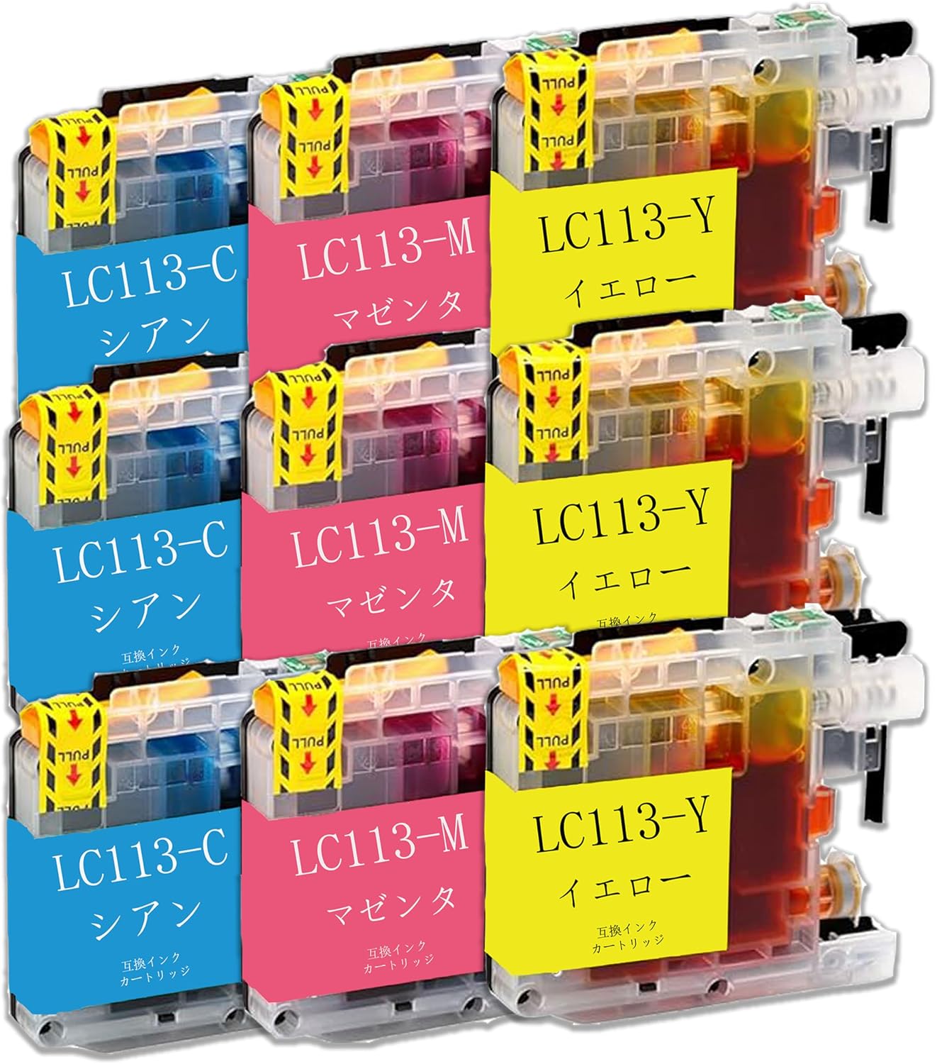 Amazon.co.jp: 【埼玉WH】LC113 互換インクカートリッジ 3色セット LC113-Cx3 / LC113-Mx3 ...